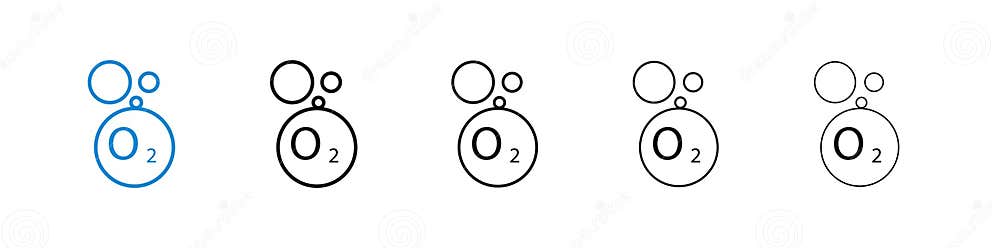 Oxygen O2 Icon Isolated on White Background Stock Vector - Illustration ...