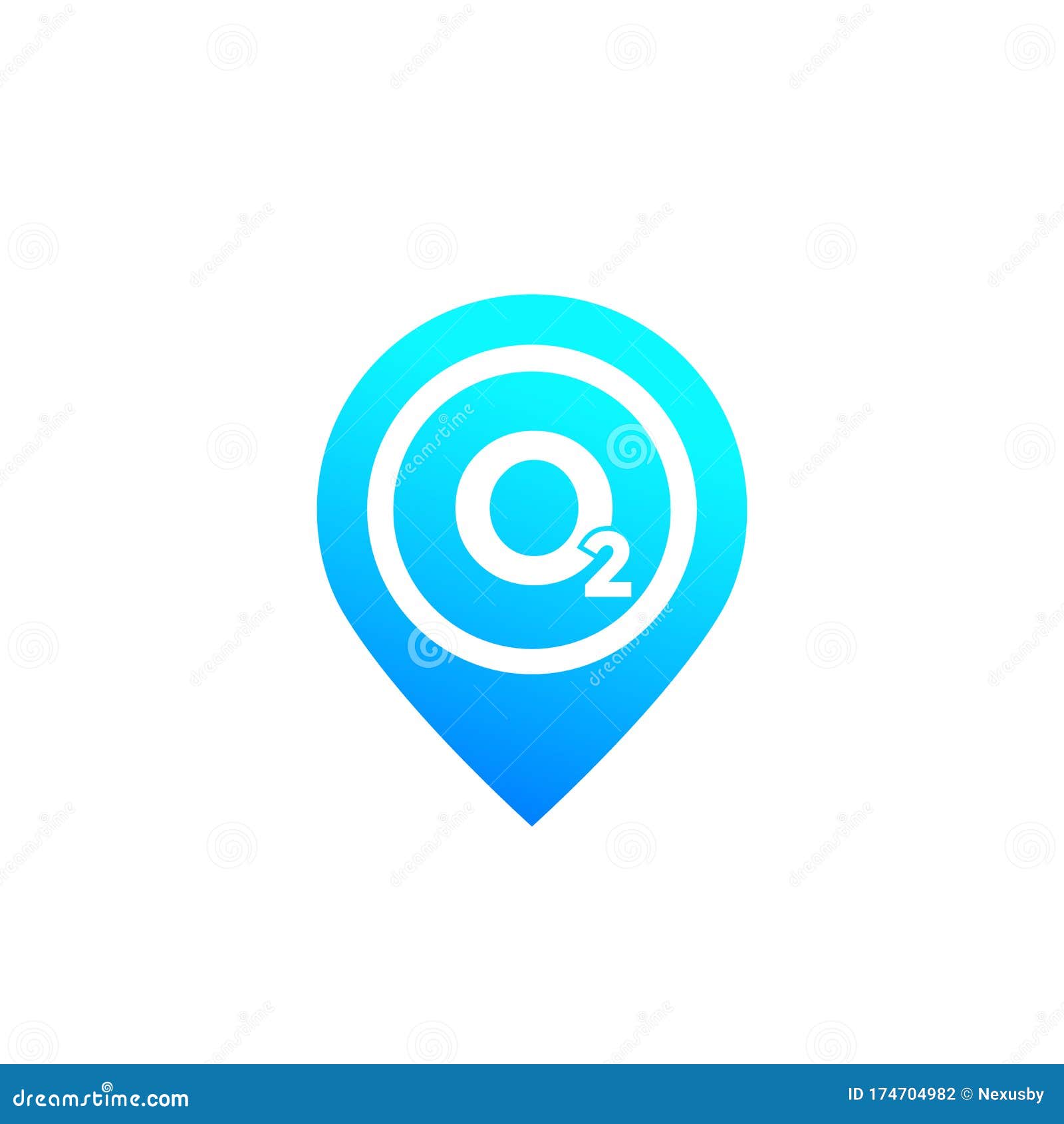 Oxygen, O2 Icon with Mark, Vector Stock Illustration - Illustration of ...