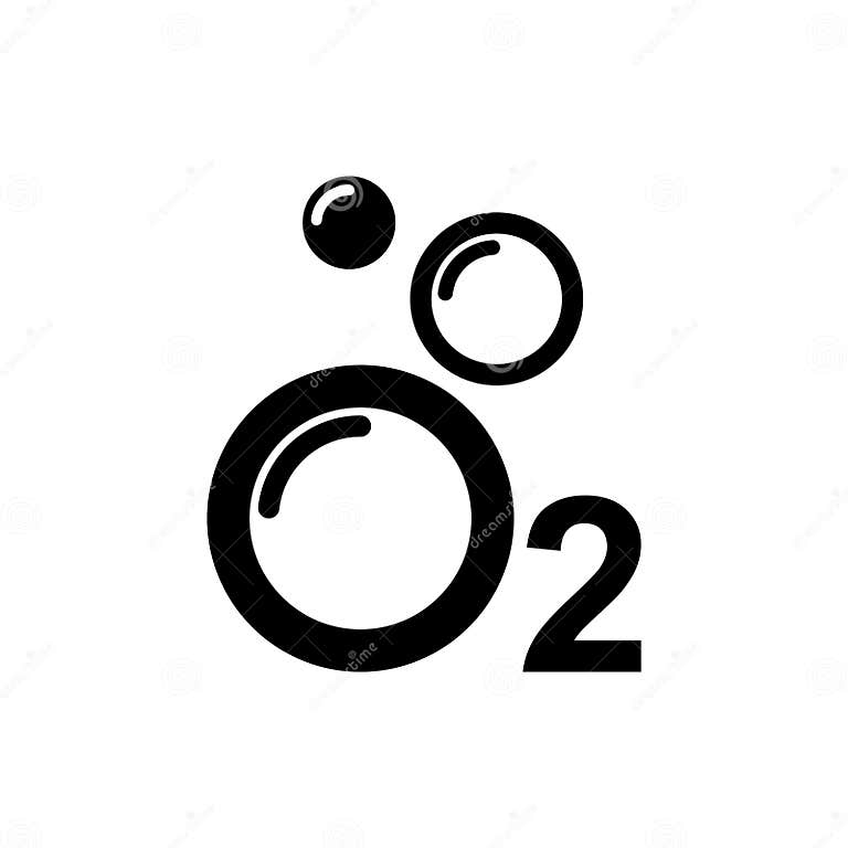 Oxygen O2 Icon, Vector Illustration. Stock Vector - Illustration of ...