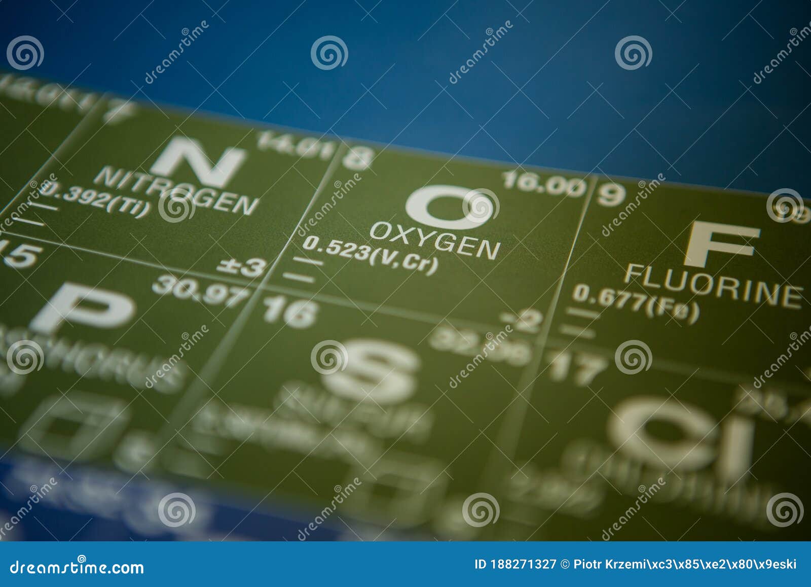 Oxygen on the Periodic Table of Elements Stock Image - Image of ...