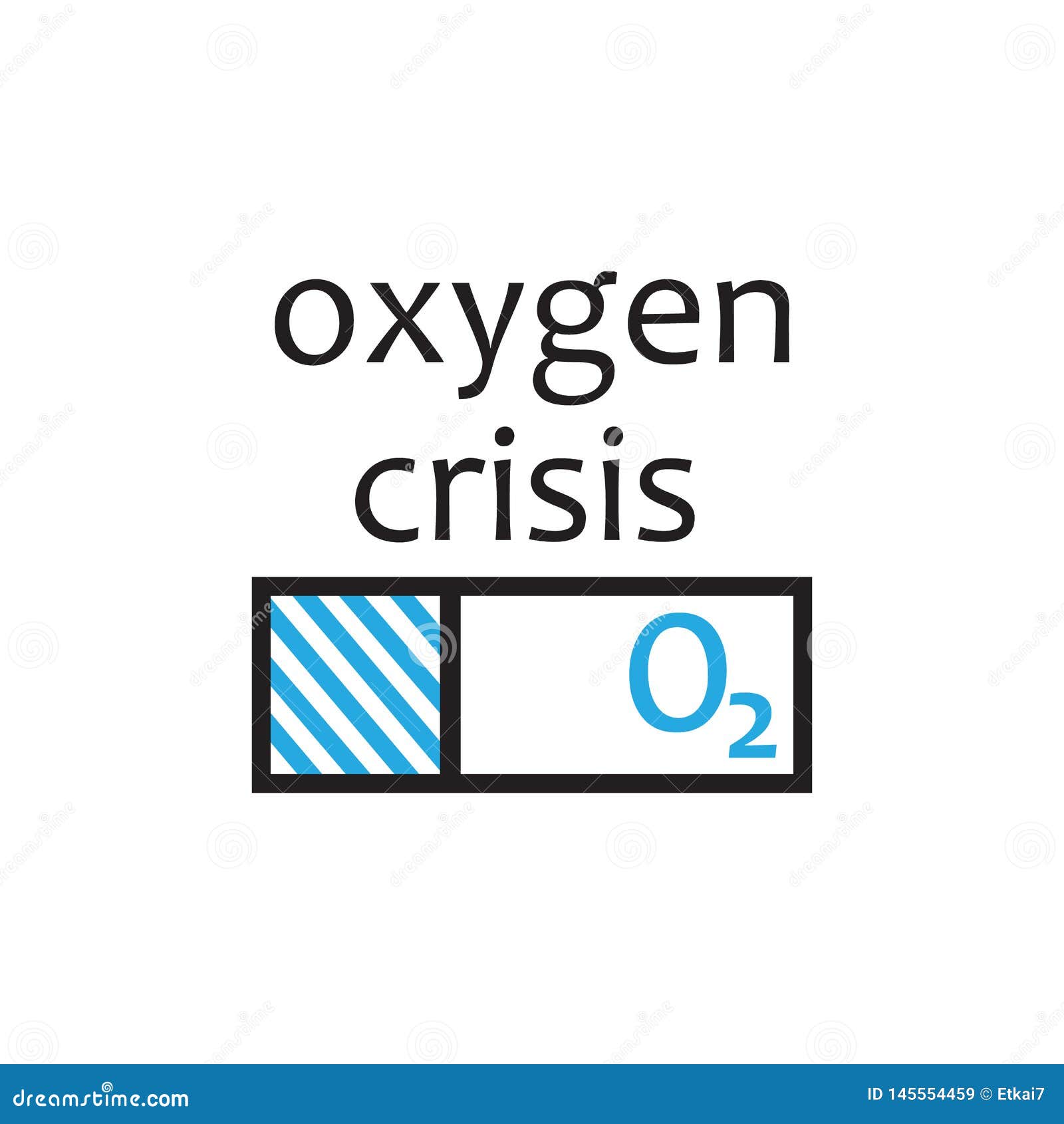 Oxygen Reduction and Oxygen Crisis. Vector Design Illustration Stock ...