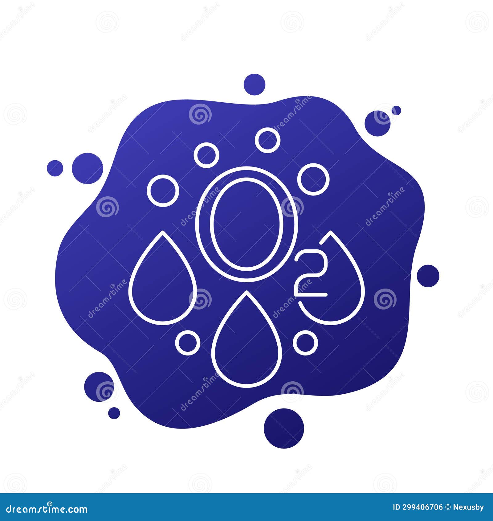 Oxygen Saturation in Blood Line Icon Stock Illustration - Illustration ...