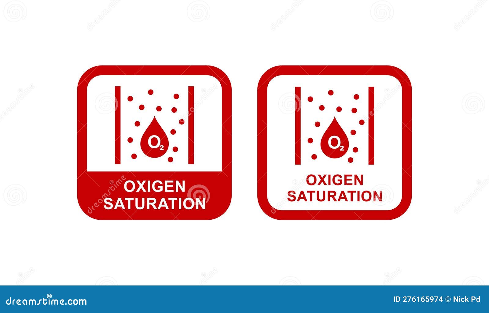 Oxygen Saturation Logo Vector Badge Icon Stock Illustration ...
