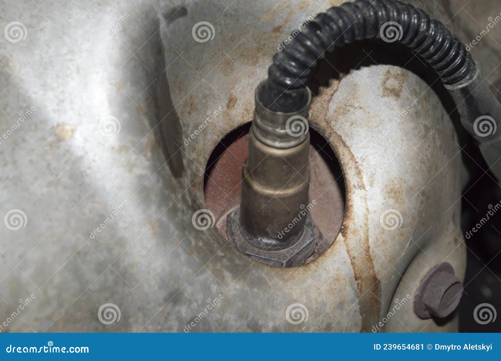 Oxygen Sensor of an Automobile Internal Combustion Engine Stock Image ...