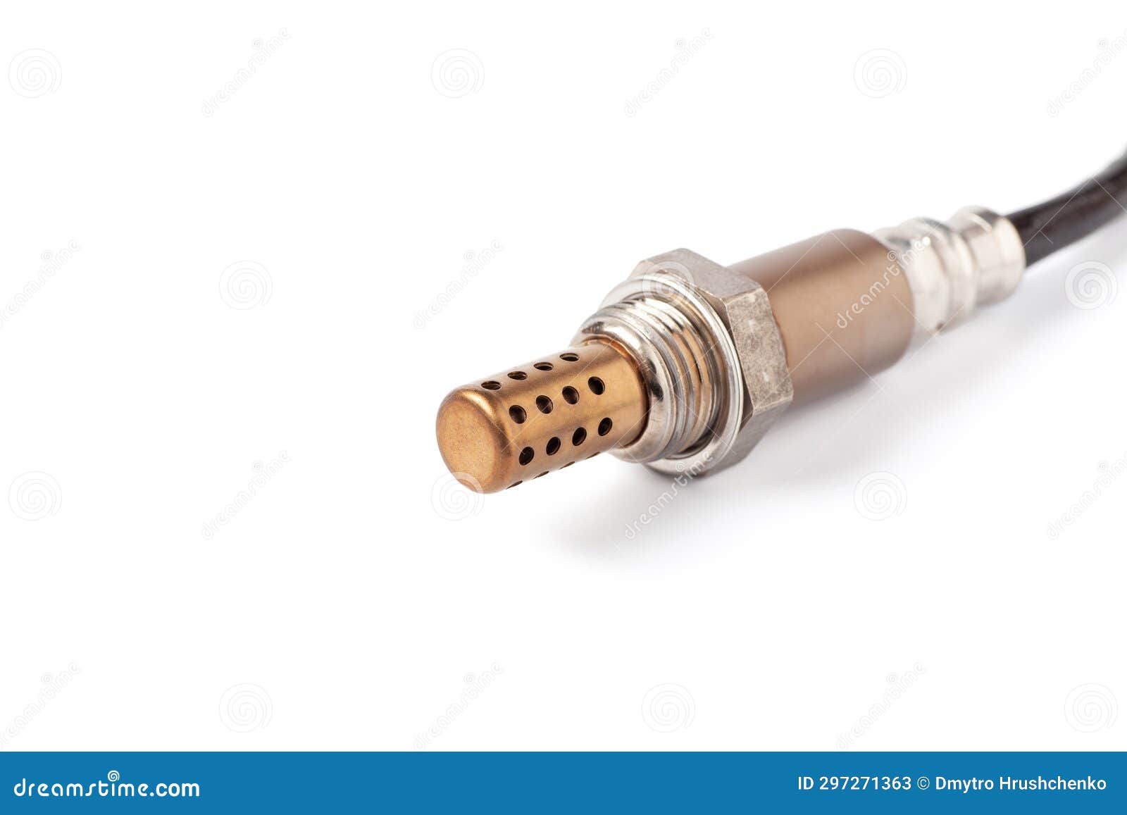 Oxygen Sensor for Gasoline and Diesel Engines Isolated on White ...
