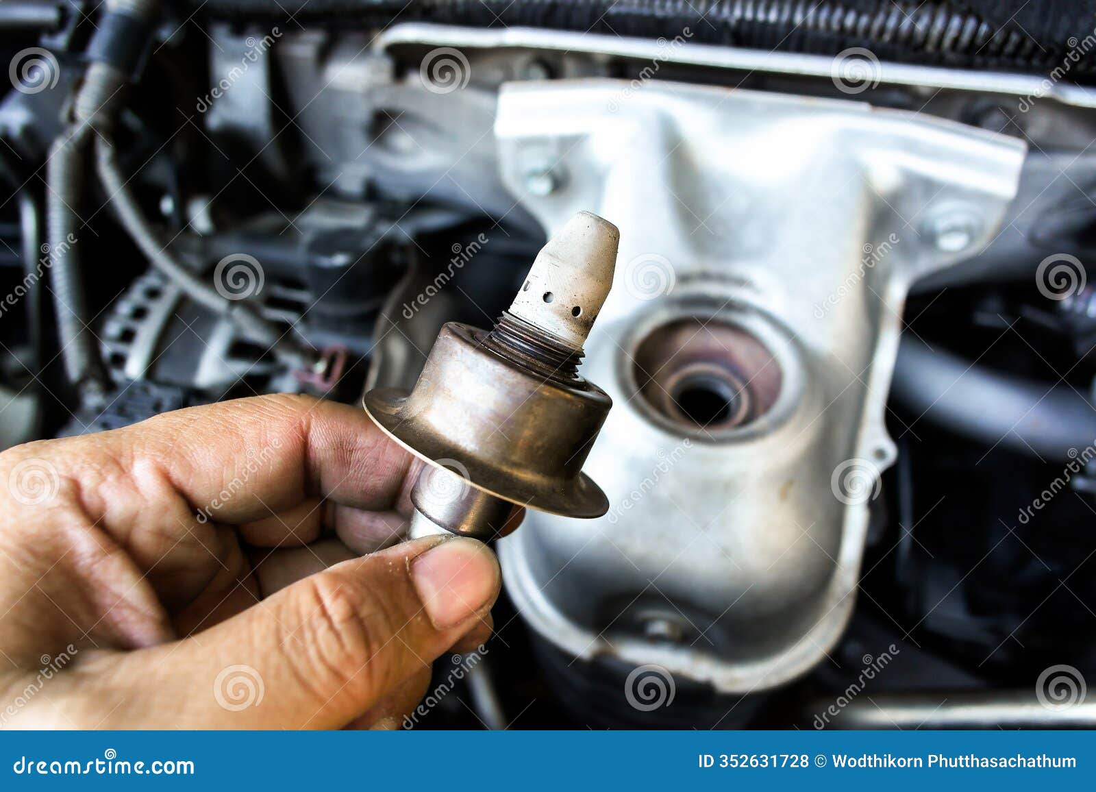 Oxygen Sensor or O2 Sensor of Car Engine Stock Photo - Image of clean ...
