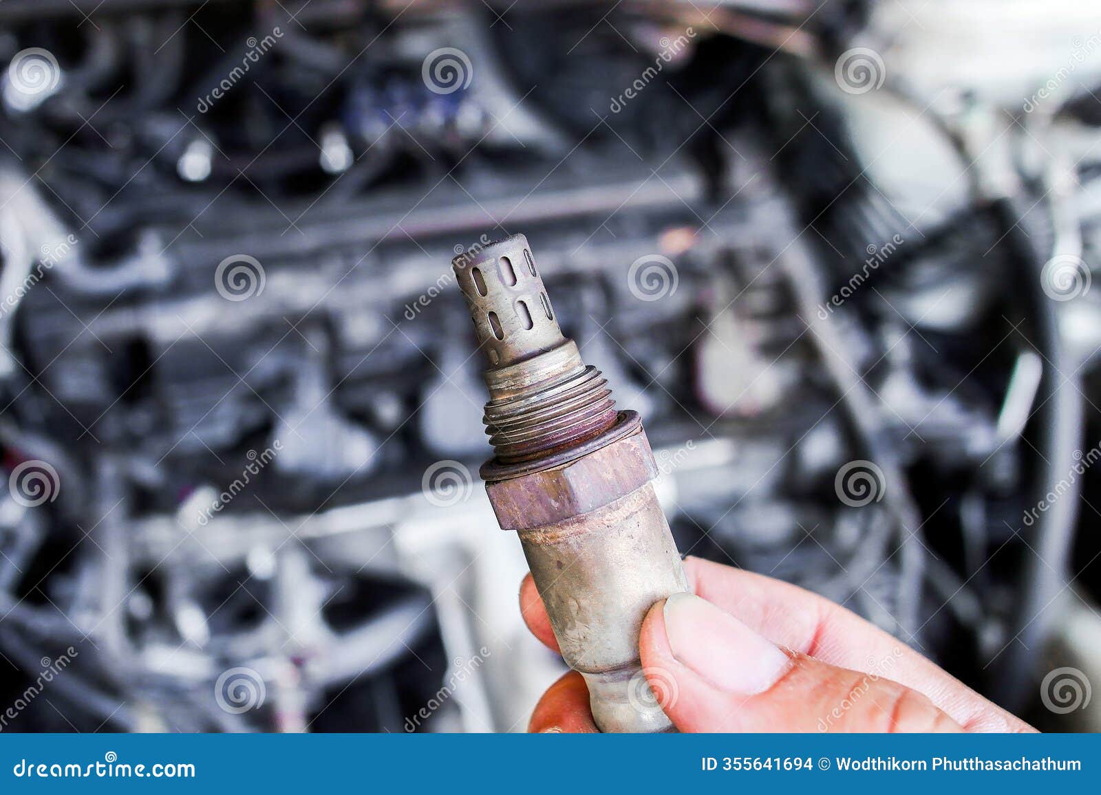Oxygen Sensor or O2 Sensor of Car Engine Stock Photo - Image of sensor ...