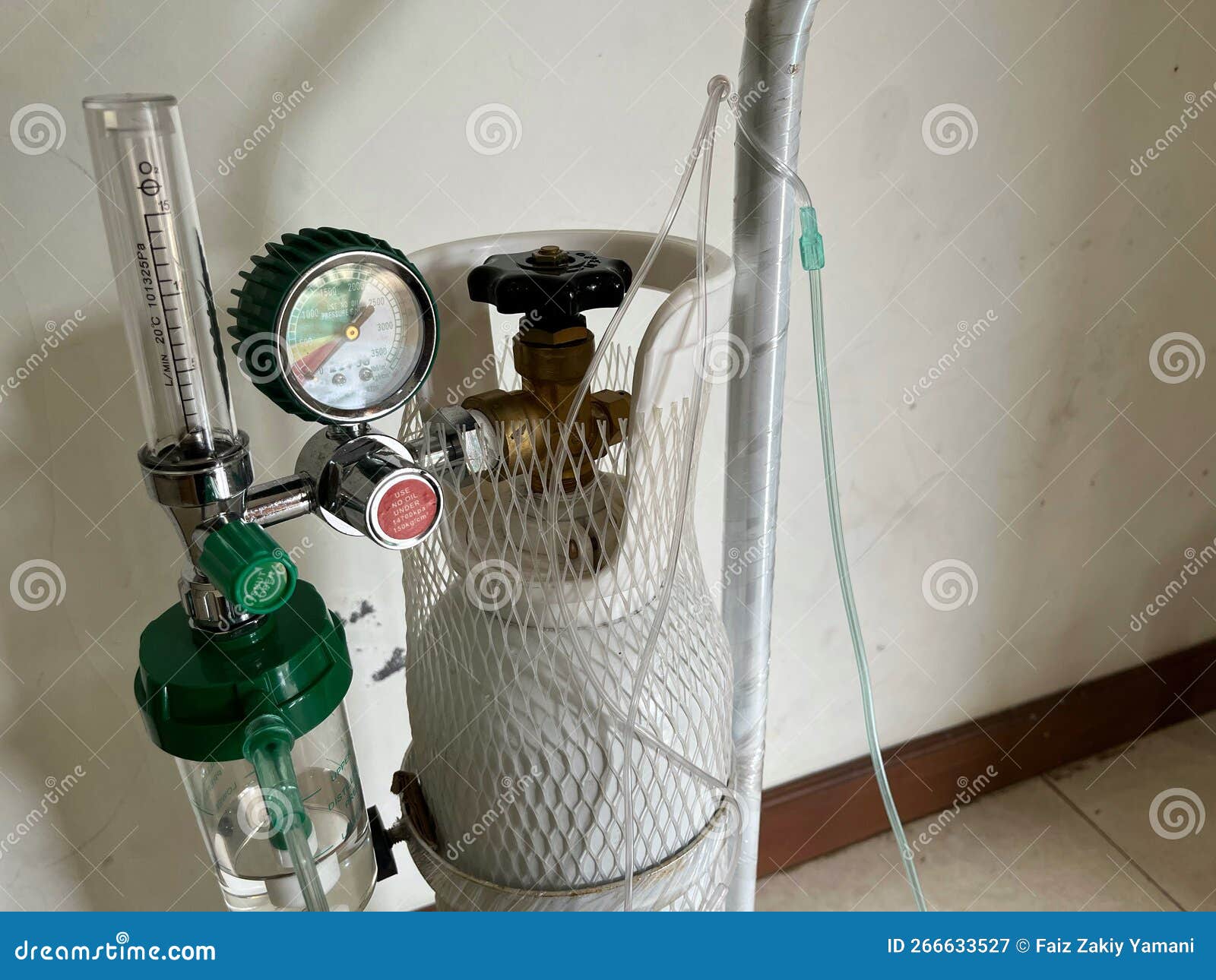 Oxygen tank in a house. stock image. Image of paramedic - 266633527