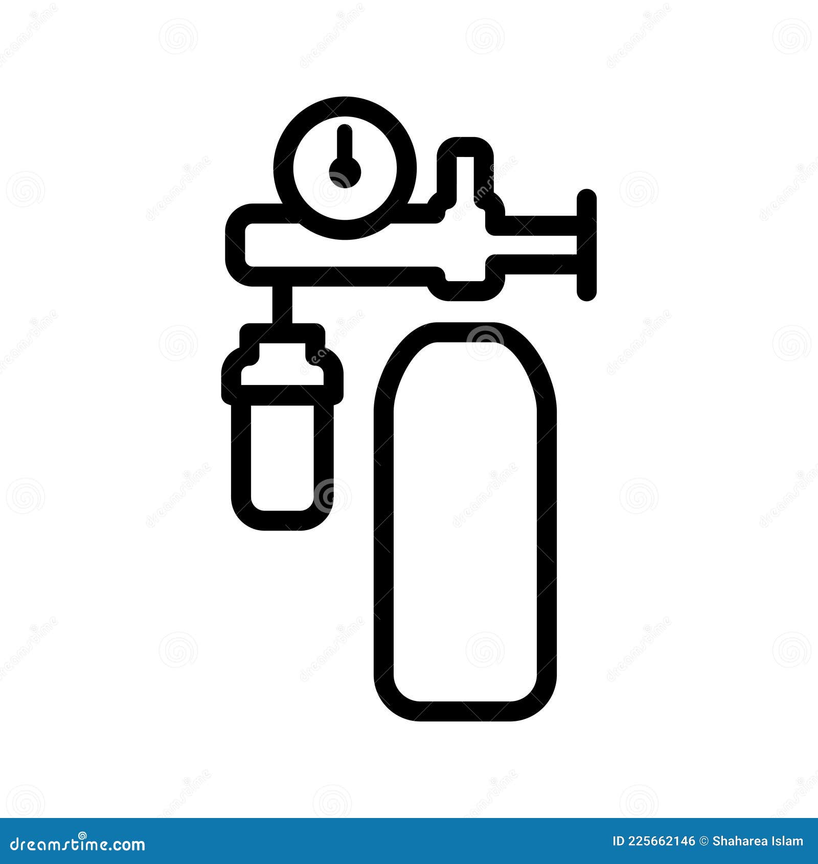 Oxygen Tank icon stock vector. Illustration of beautiful - 225662146