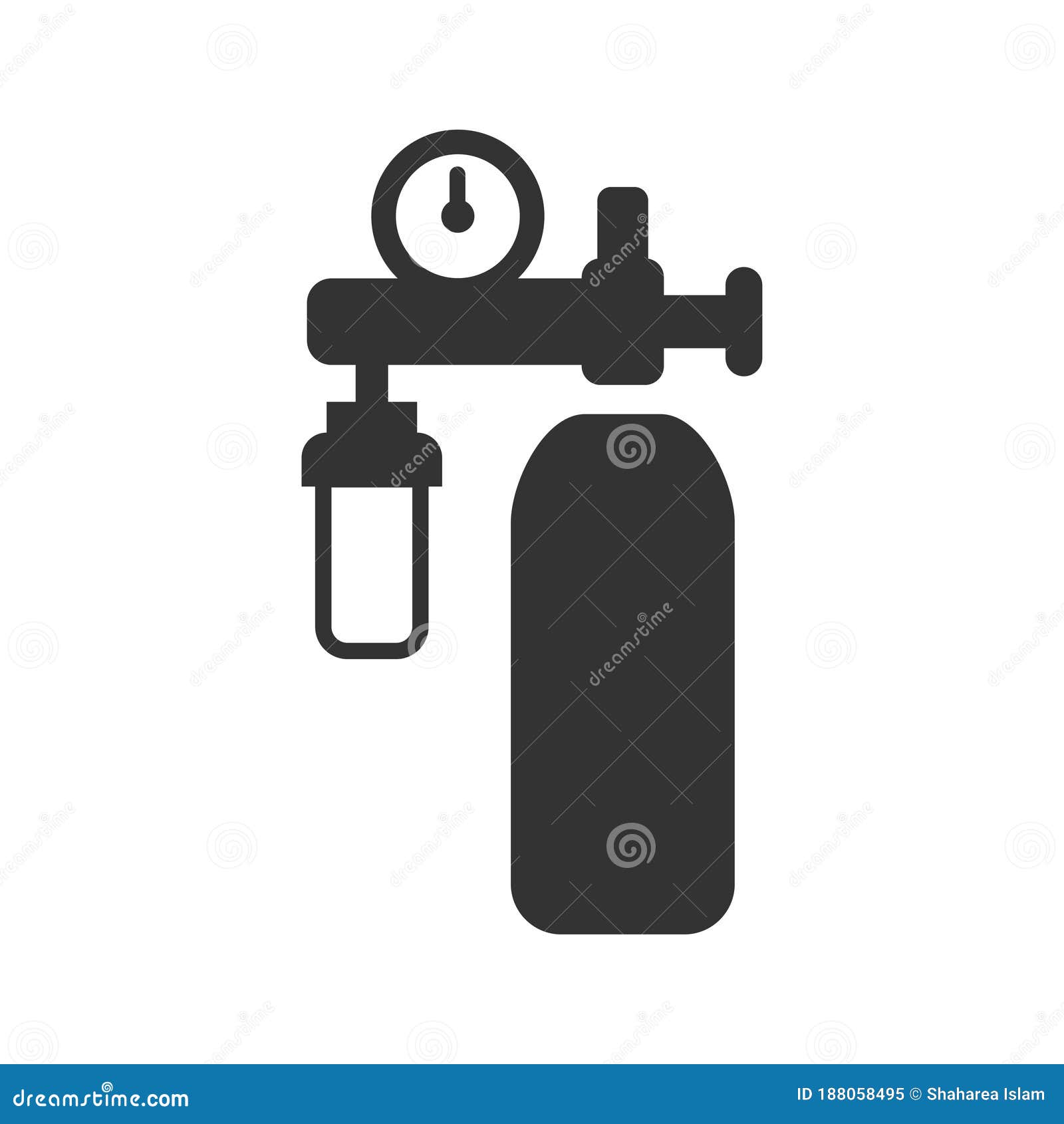 Oxygen Tank icon stock vector. Illustration of icon - 188058495