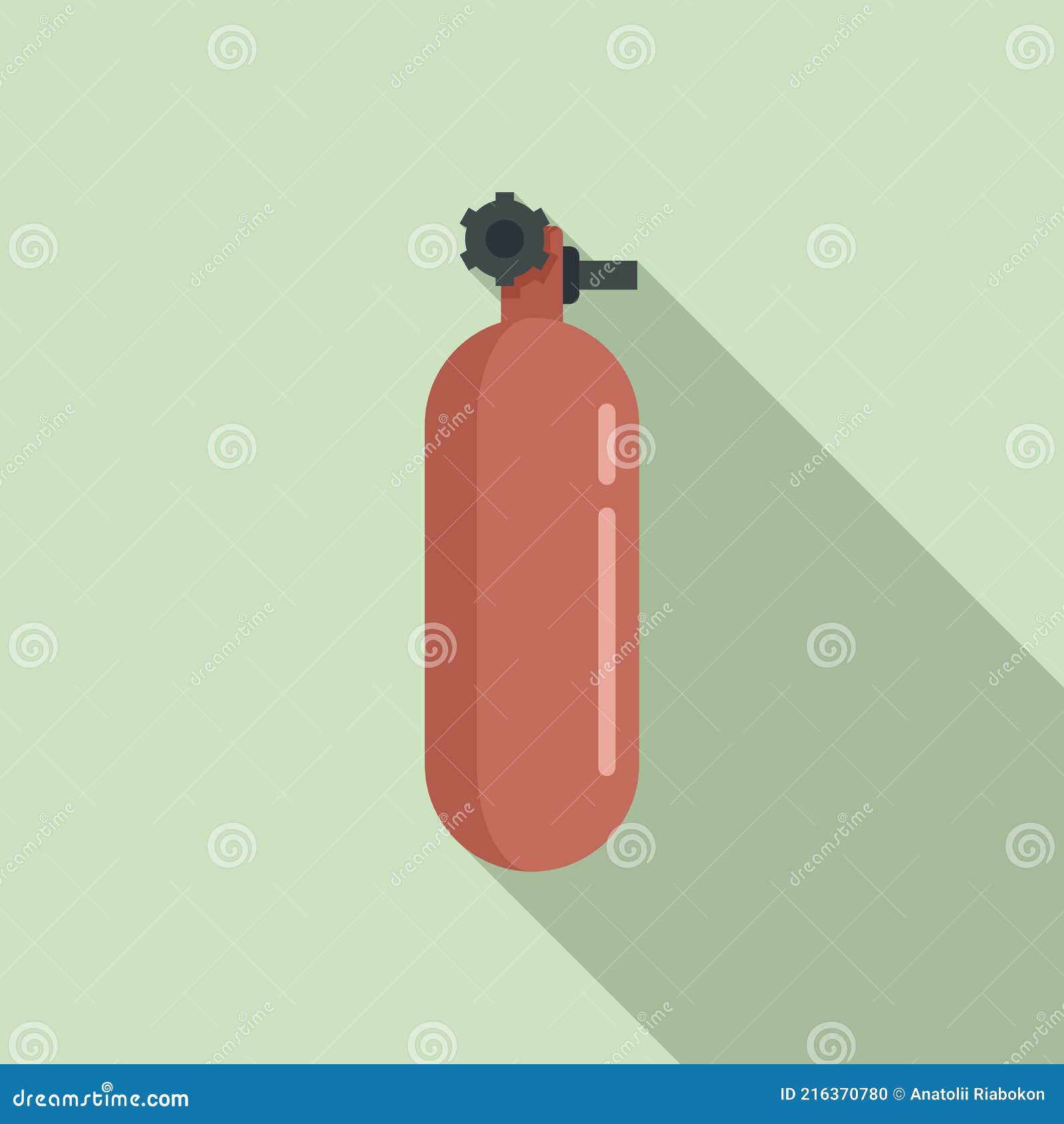 Oxygen Tank Icon, Flat Style Stock Vector - Illustration of object ...