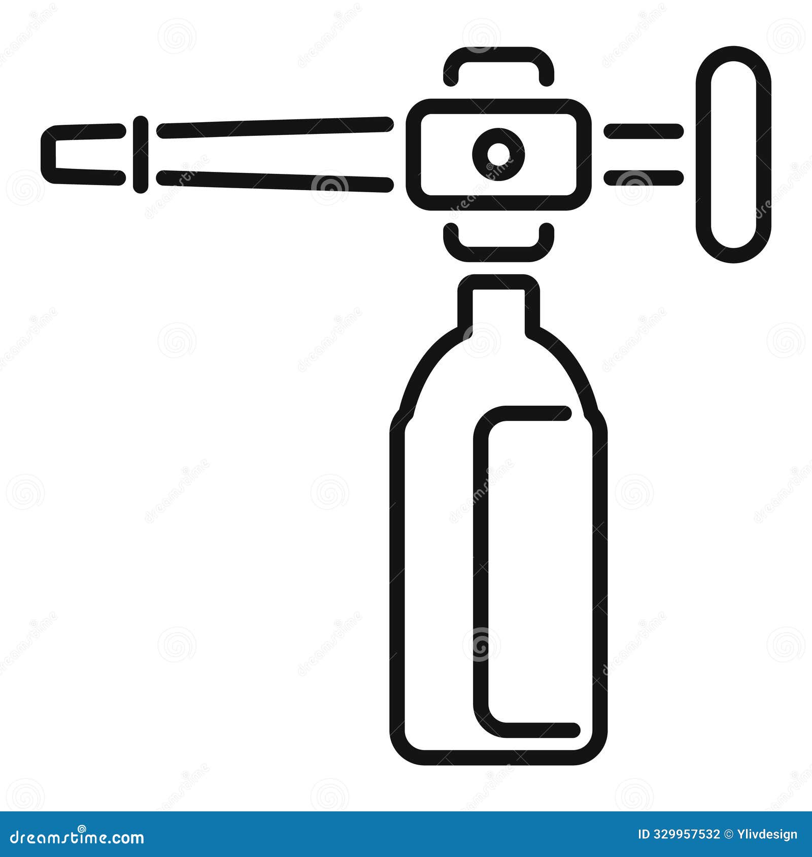 Oxygen Tank Icon, Outline Style Stock Illustration - Illustration of ...