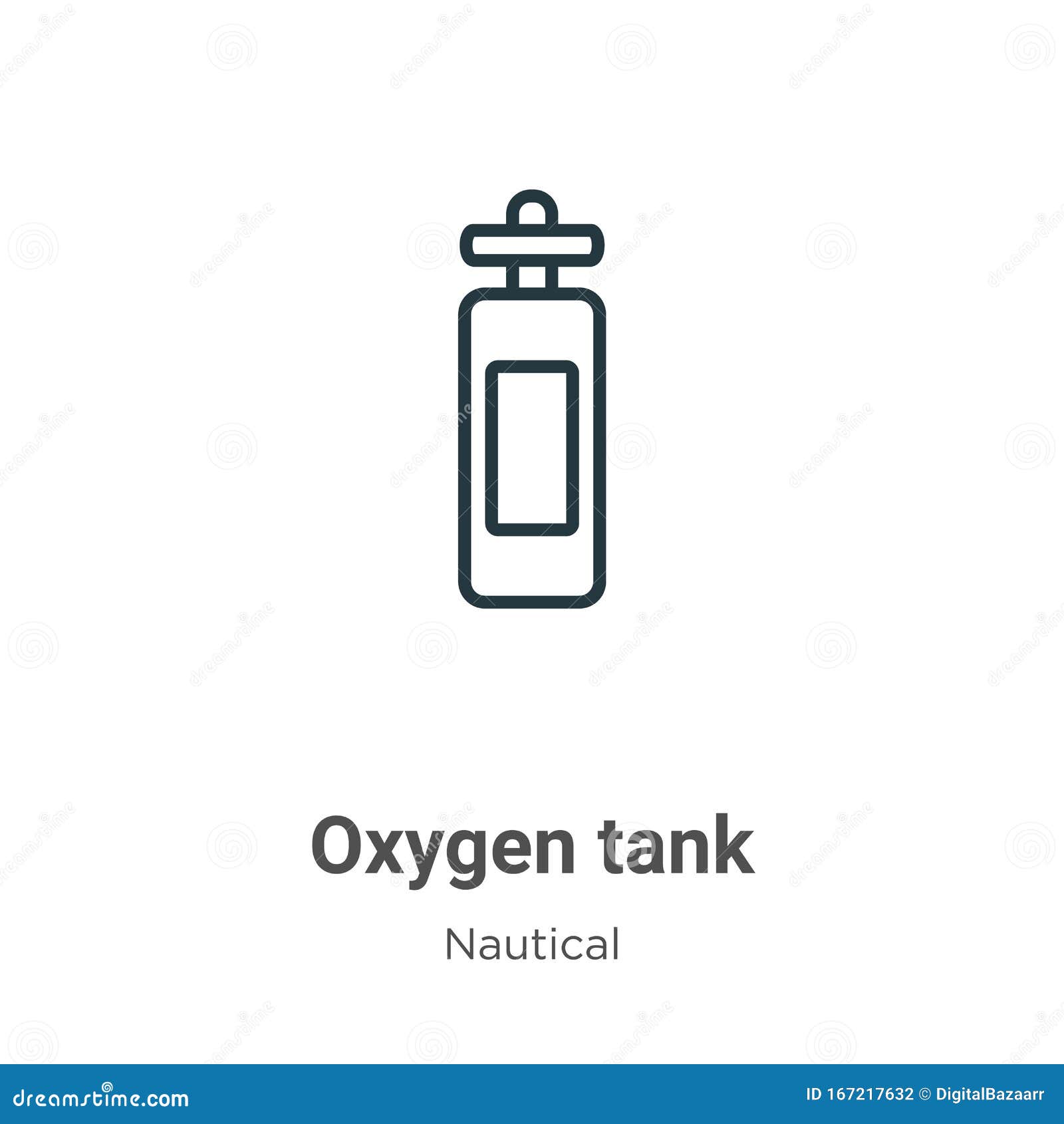 Oxygen Tank Outline Vector Icon. Thin Line Black Oxygen Tank Icon, Flat ...