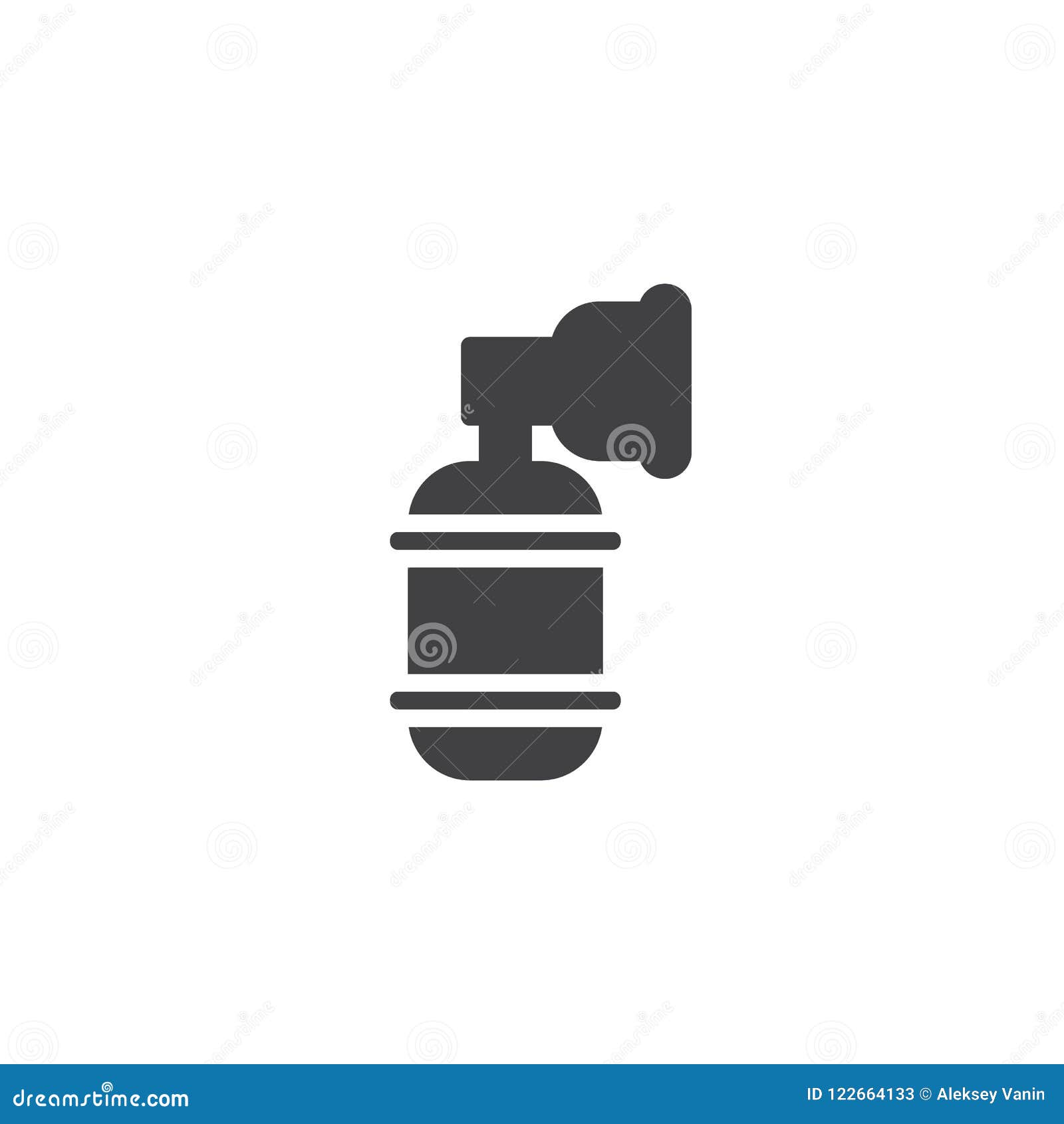 Oxygen tank vector icon stock vector. Illustration of breathing - 122664133