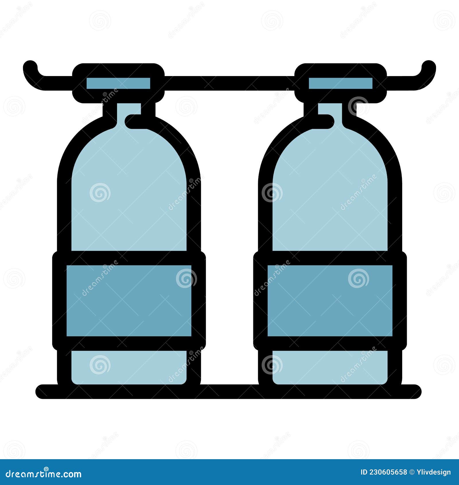 Oxygen Tanks Cartoon Vector | CartoonDealer.com #87070509
