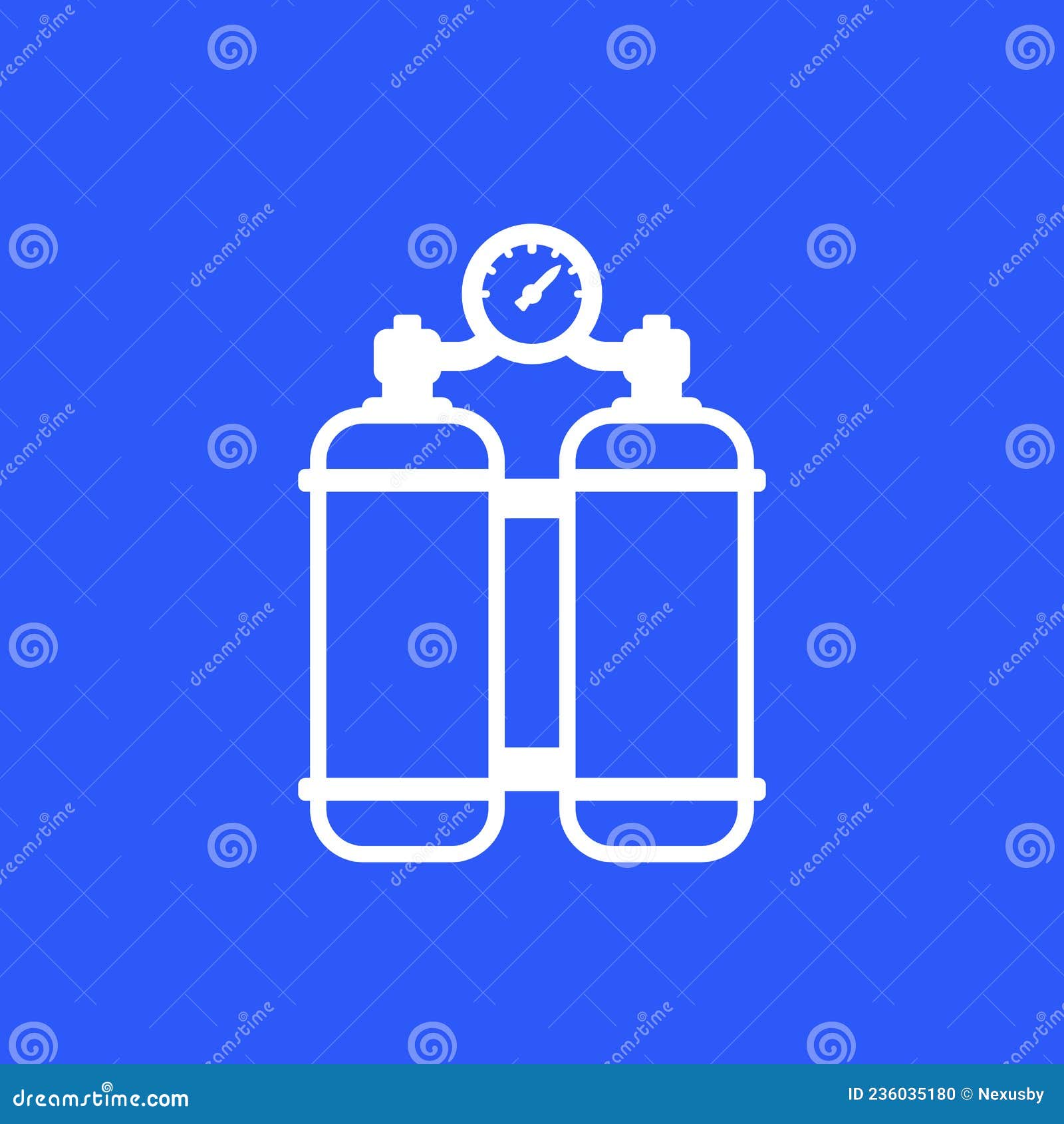 Oxygen Tanks Icon for Diving, Vector Sign Stock Vector - Illustration ...