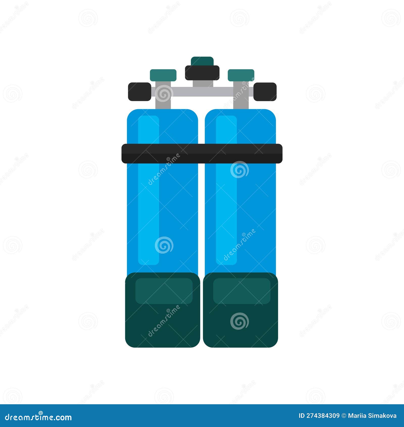 Oxygen Tanks Cartoon Vector | CartoonDealer.com #87070509