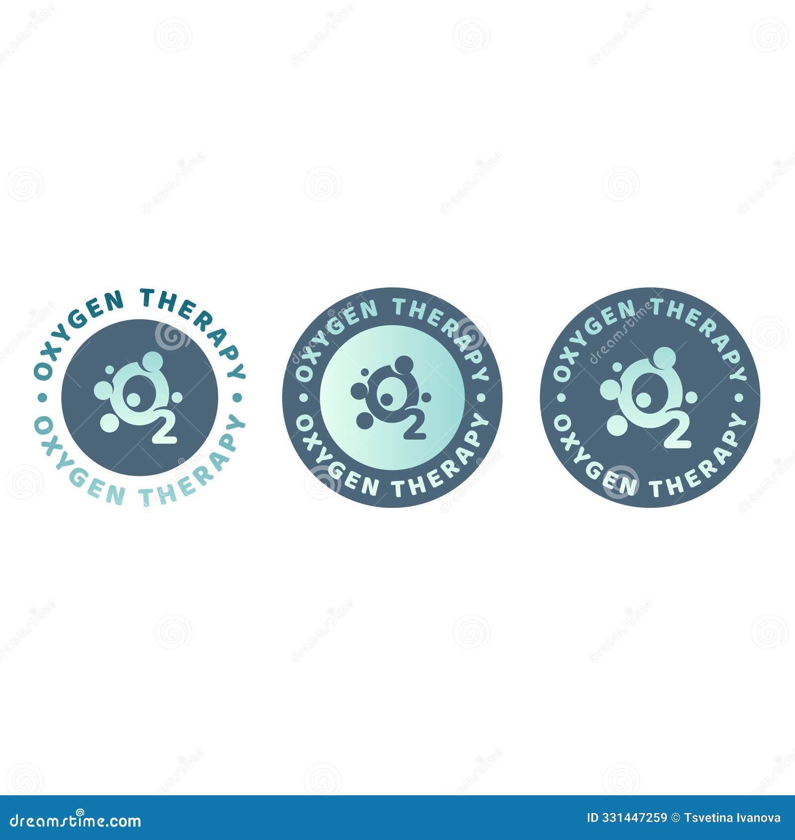 Oxygen Therapy Vector Label Stock Illustration - Illustration of heal ...