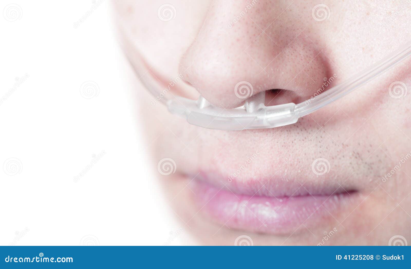 Oxygen Tube In The Patient's Nose Royalty-Free Stock Photography ...