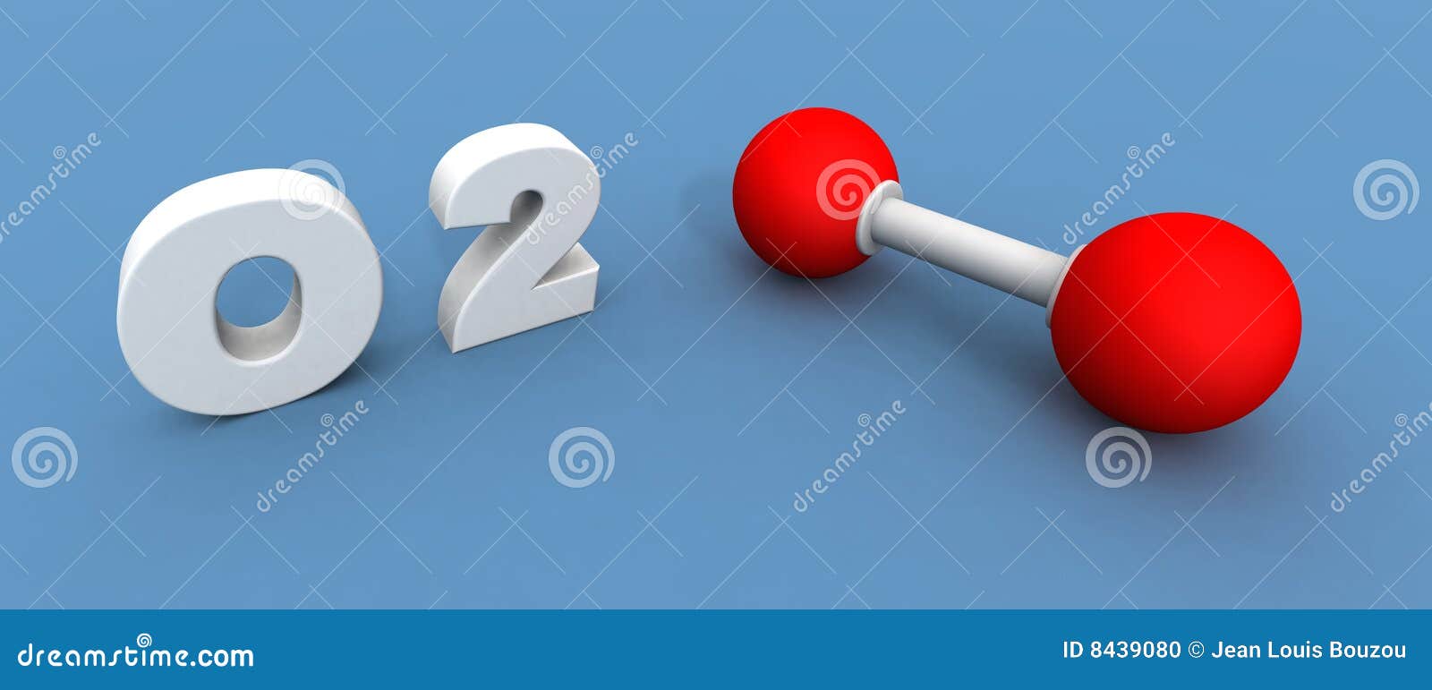 Oxygene molecule stock illustration. Illustration of chemistry - 8439080