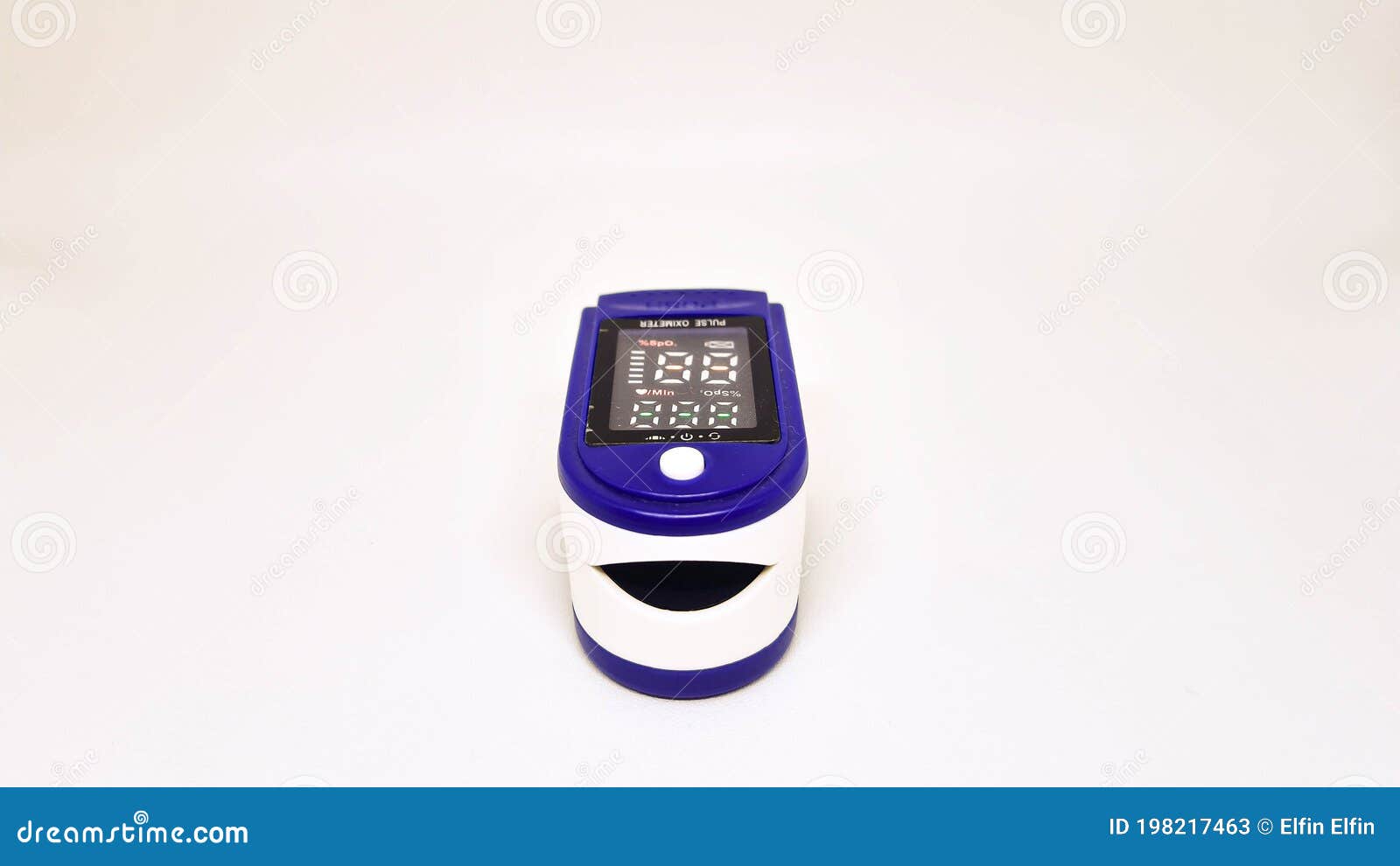 Oxymeter Device for Measuring Oxygen Front View Stock Image - Image of ...