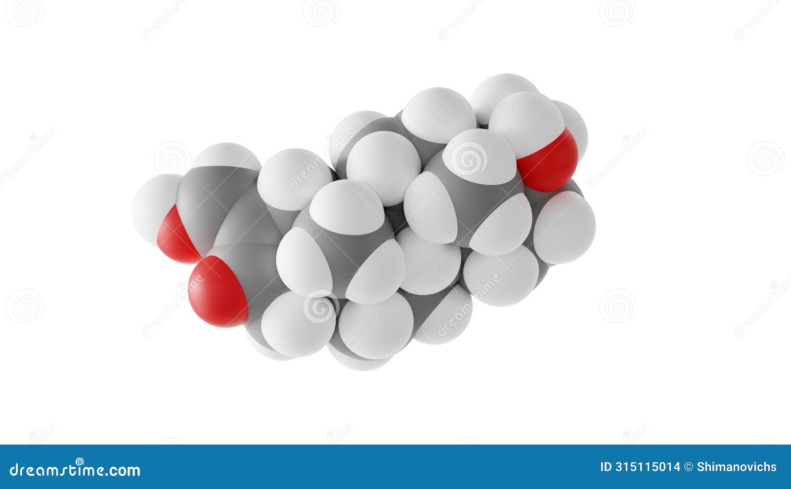 Oxymetholone Molecule, Anadrol, Molecular Structure, Isolated 3d Model ...