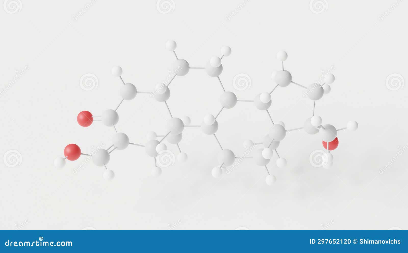 Oxymetholone Molecule, Structural Chemical Formula, Ball-and-stick ...