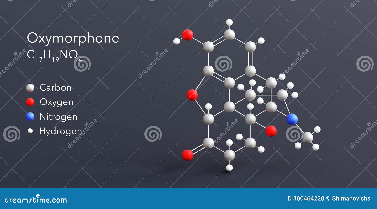 Oxymorphone Opioid Analgesic Drug Molecule. Skeletal Formula. Stock ...