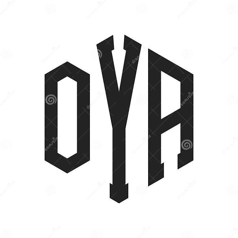 OYA Logo Design. Initial Letter OYA Monogram Logo Using Hexagon Shape ...