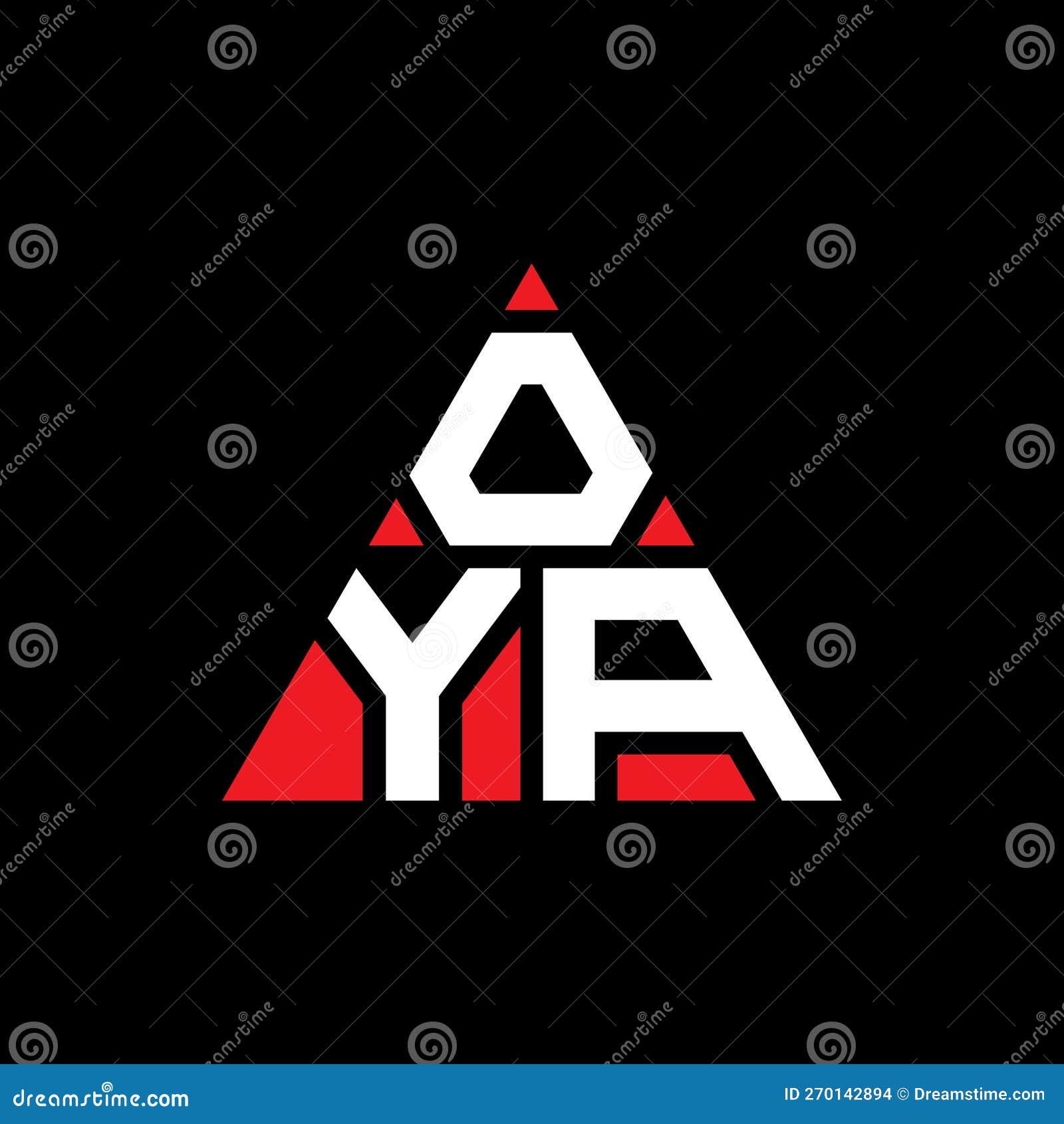 OYA Triangle Letter Logo Design with Triangle Shape. OYA Triangle Logo ...