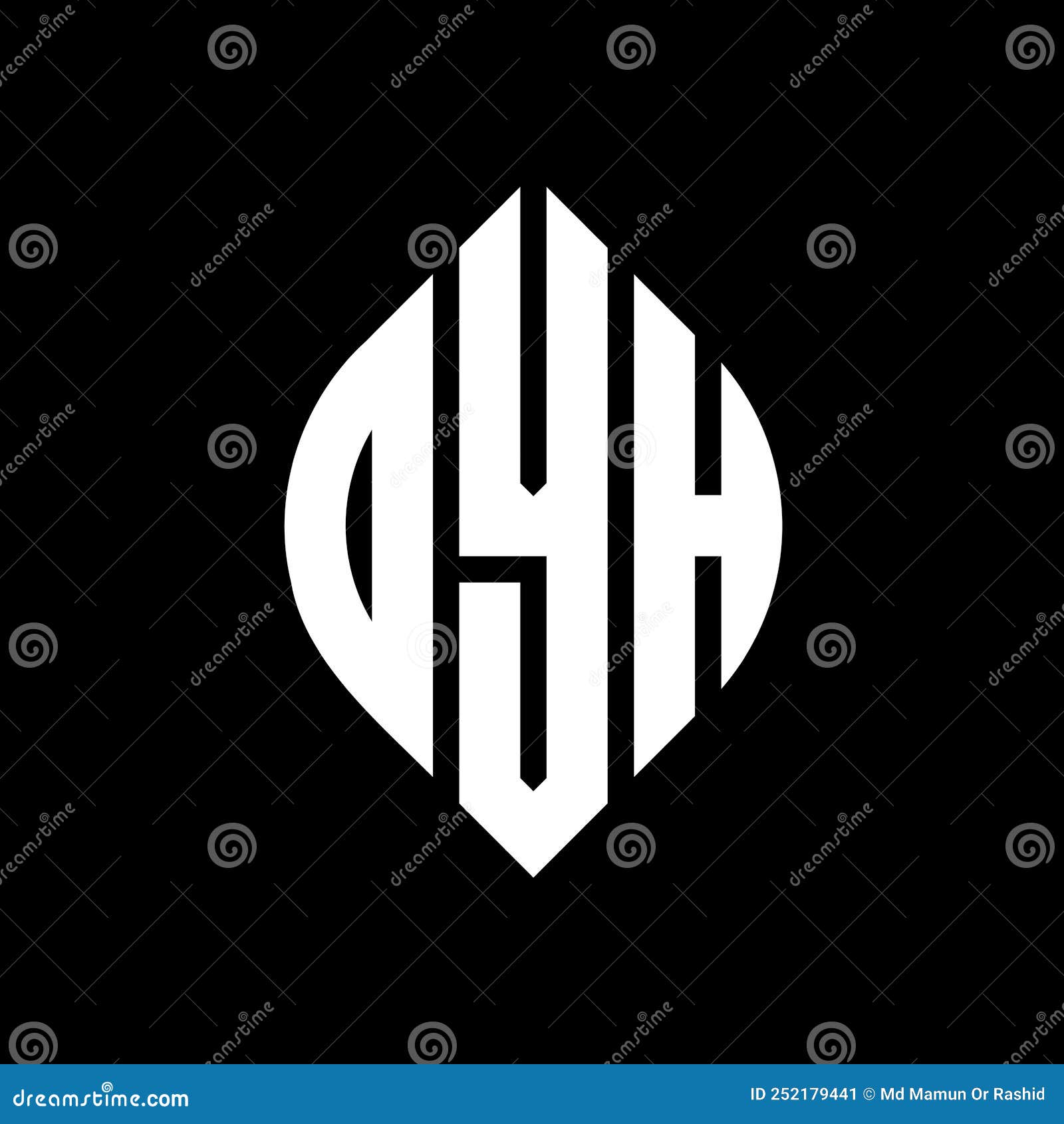 OYH Circle Letter Logo Design with Circle and Ellipse Shape. OYH ...