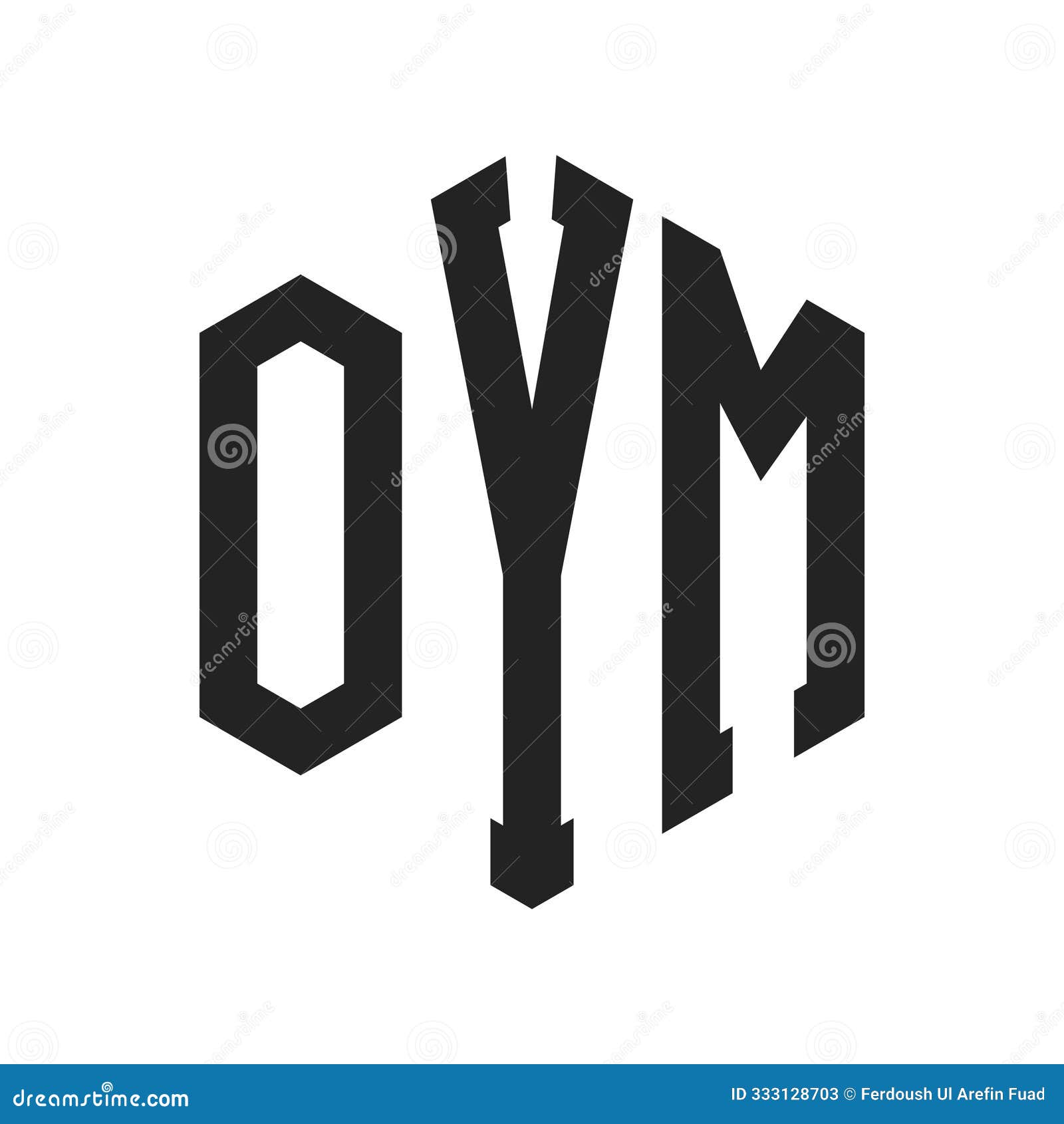 OYM Logo Design. Initial Letter OYM Monogram Logo Using Hexagon Shape ...