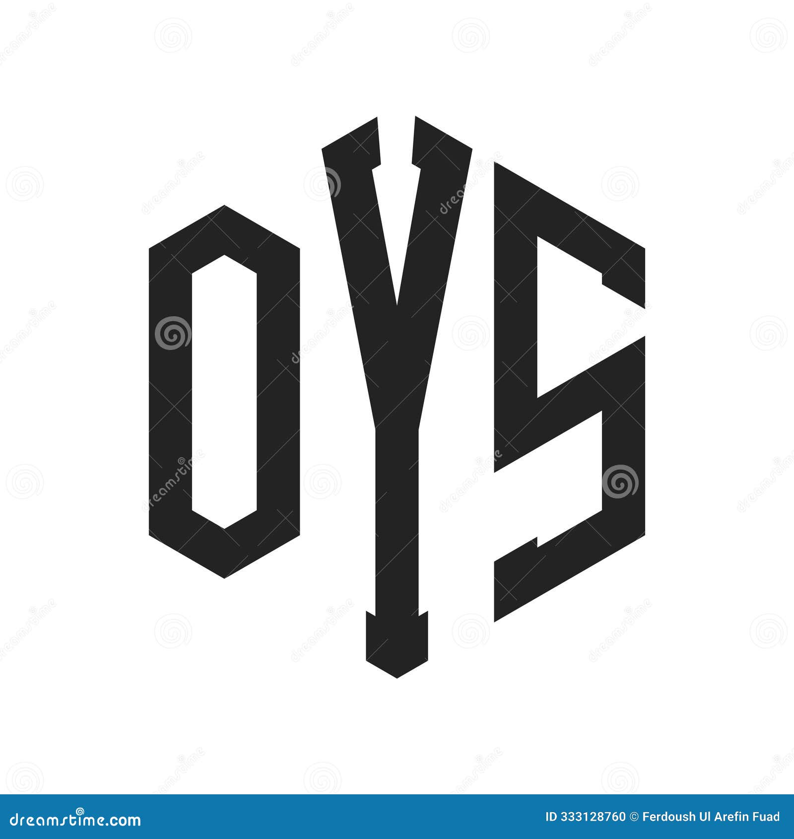 OYS Logo Design. Initial Letter OYS Monogram Logo Using Hexagon Shape ...