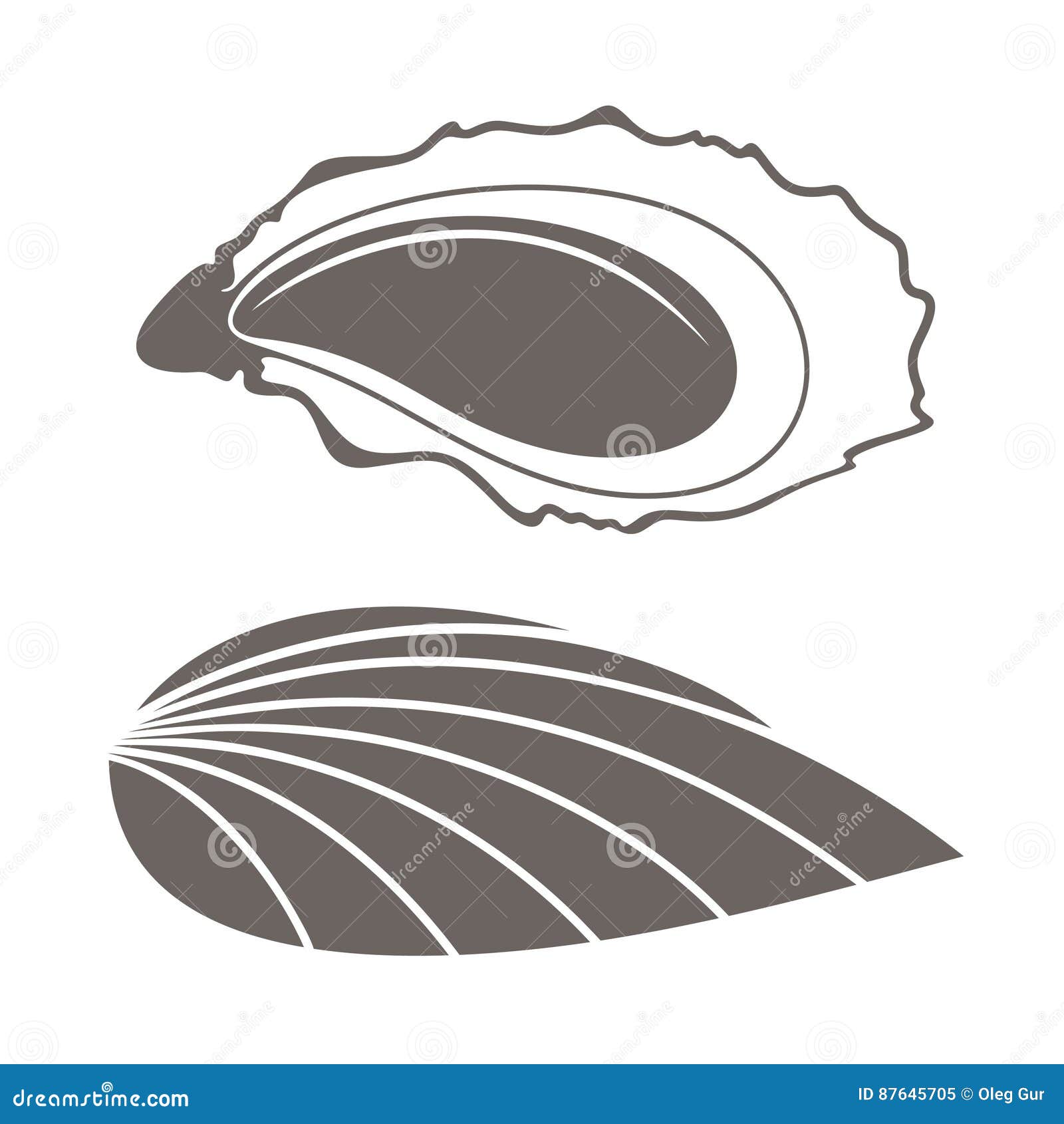 Oyster Abstract stock vector. Illustration of symbol - 87645705