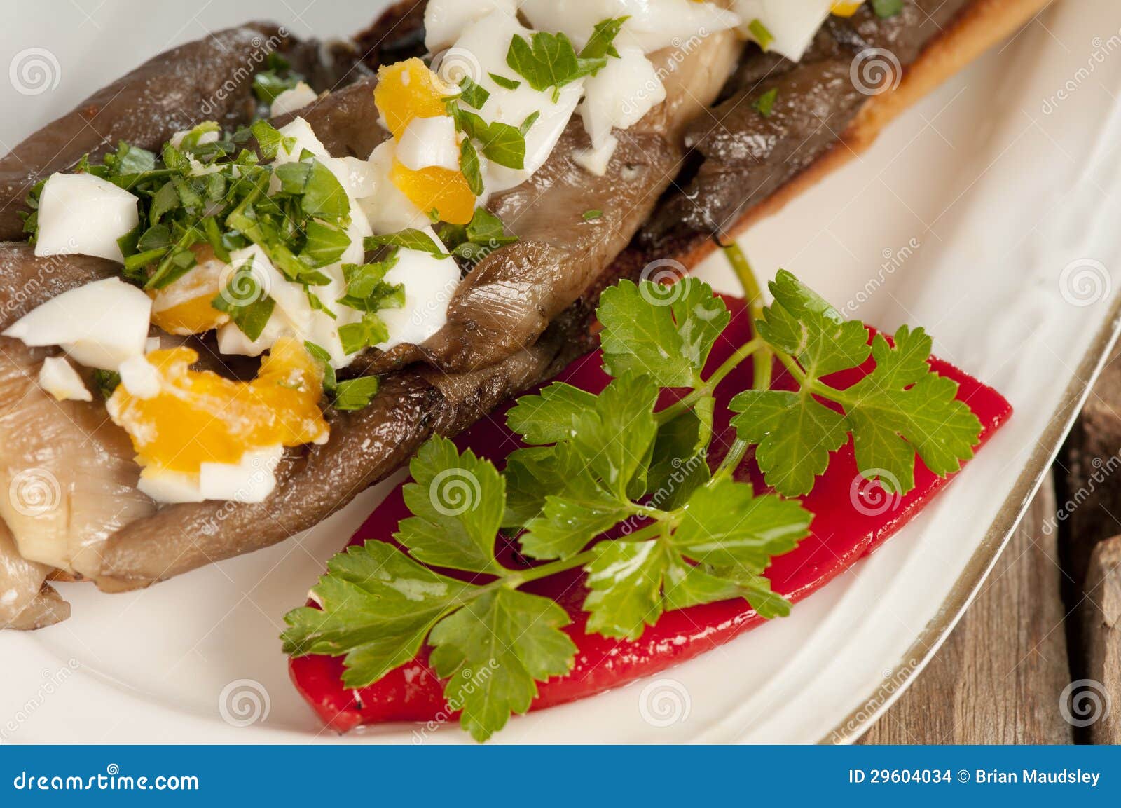 Oyster Mushroom Tapas with Egg Stock Photo - Image of closeup, lunch ...