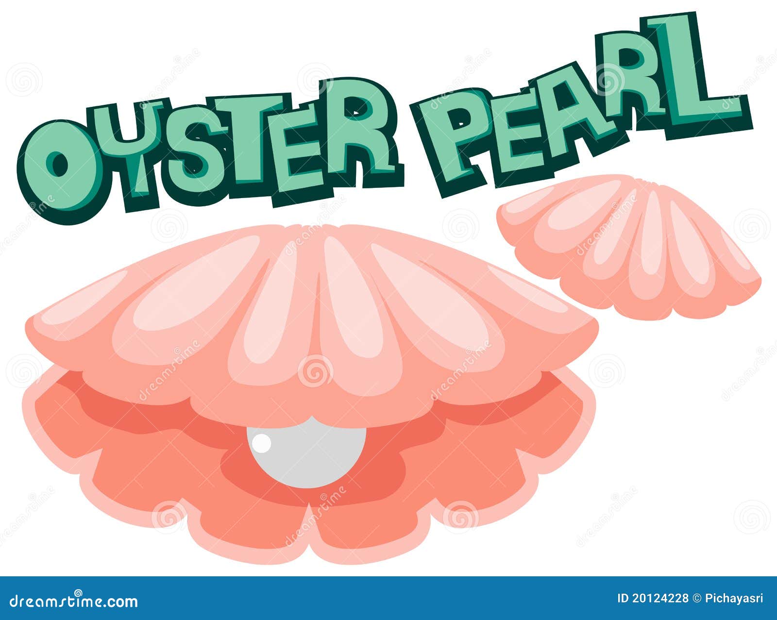 Oyster pearl stock vector. Illustration of object, composition - 20124228