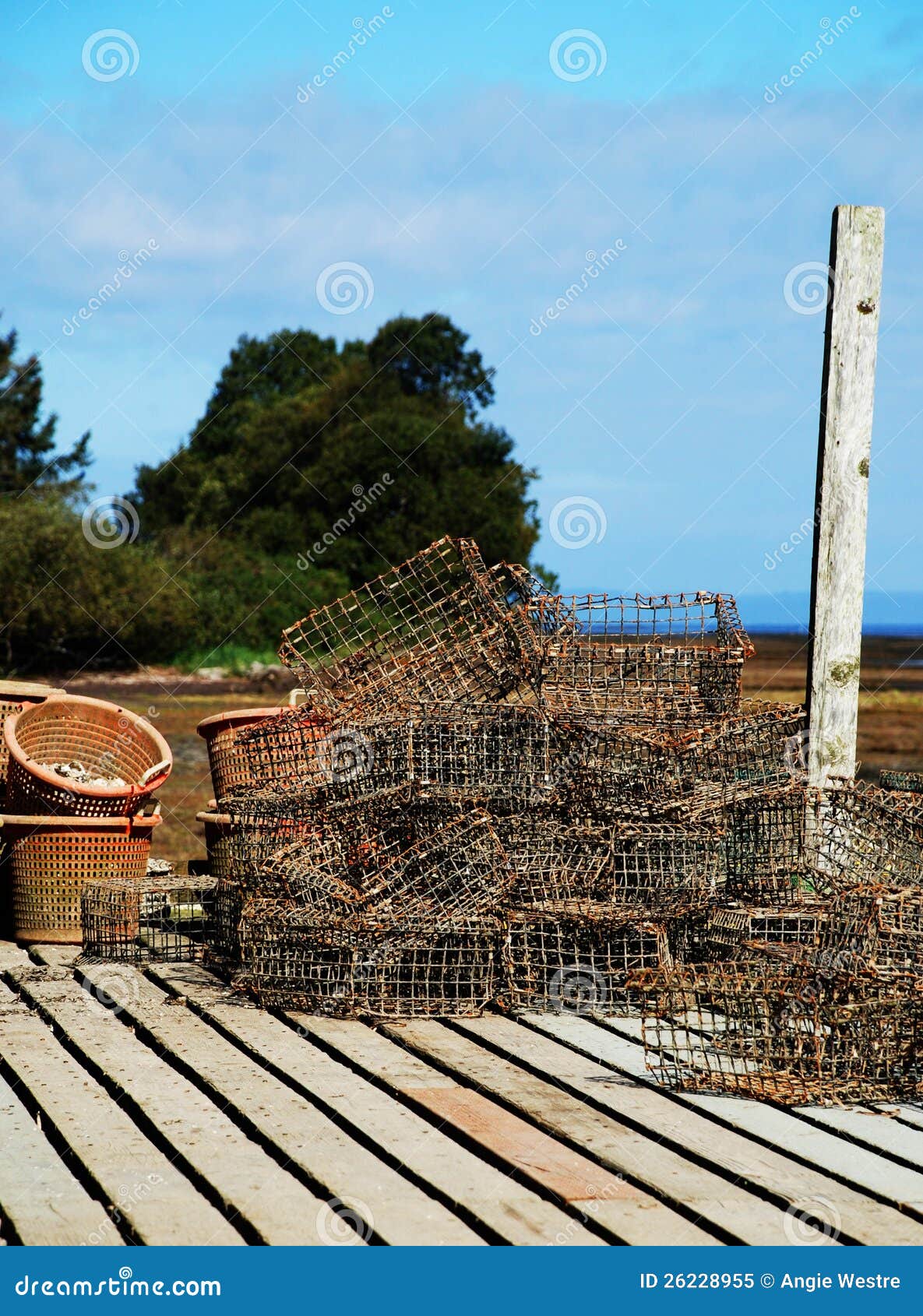 Oyster Pots stock image. Image of commercial, fishing - 26228955