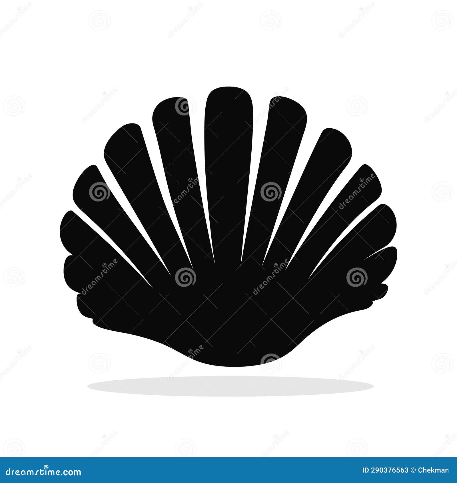 Oyster Shell Icon. Shellfish Icon Isolated Stock Vector - Illustration ...