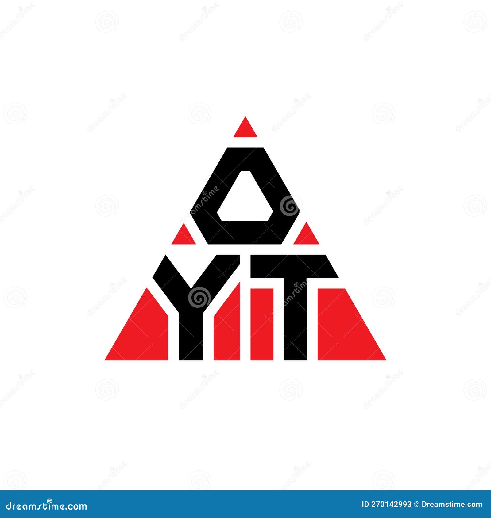 OYT Triangle Letter Logo Design with Triangle Shape. OYT Triangle Logo ...