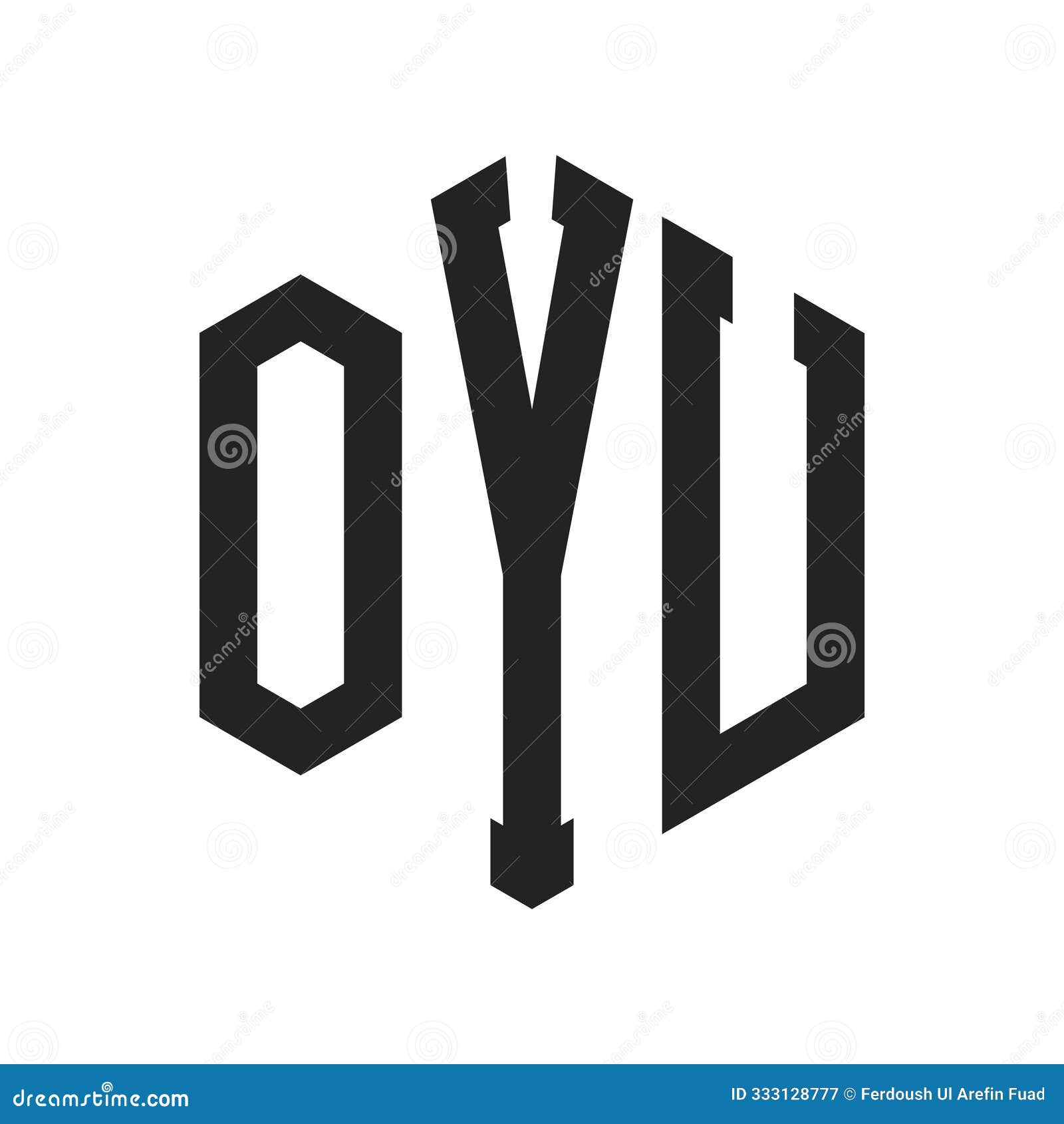 OYU Logo Design. Initial Letter OYU Monogram Logo Using Hexagon Shape ...