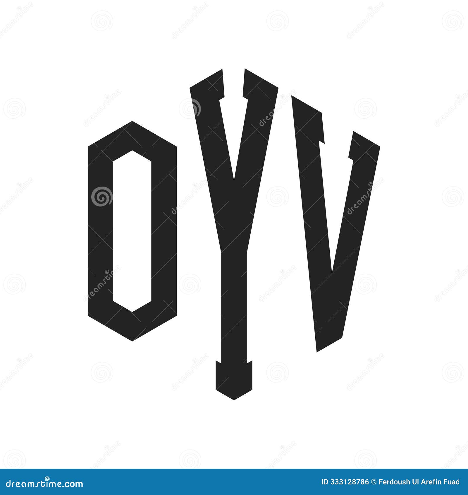 OYV Logo Design. Initial Letter OYV Monogram Logo Using Hexagon Shape ...