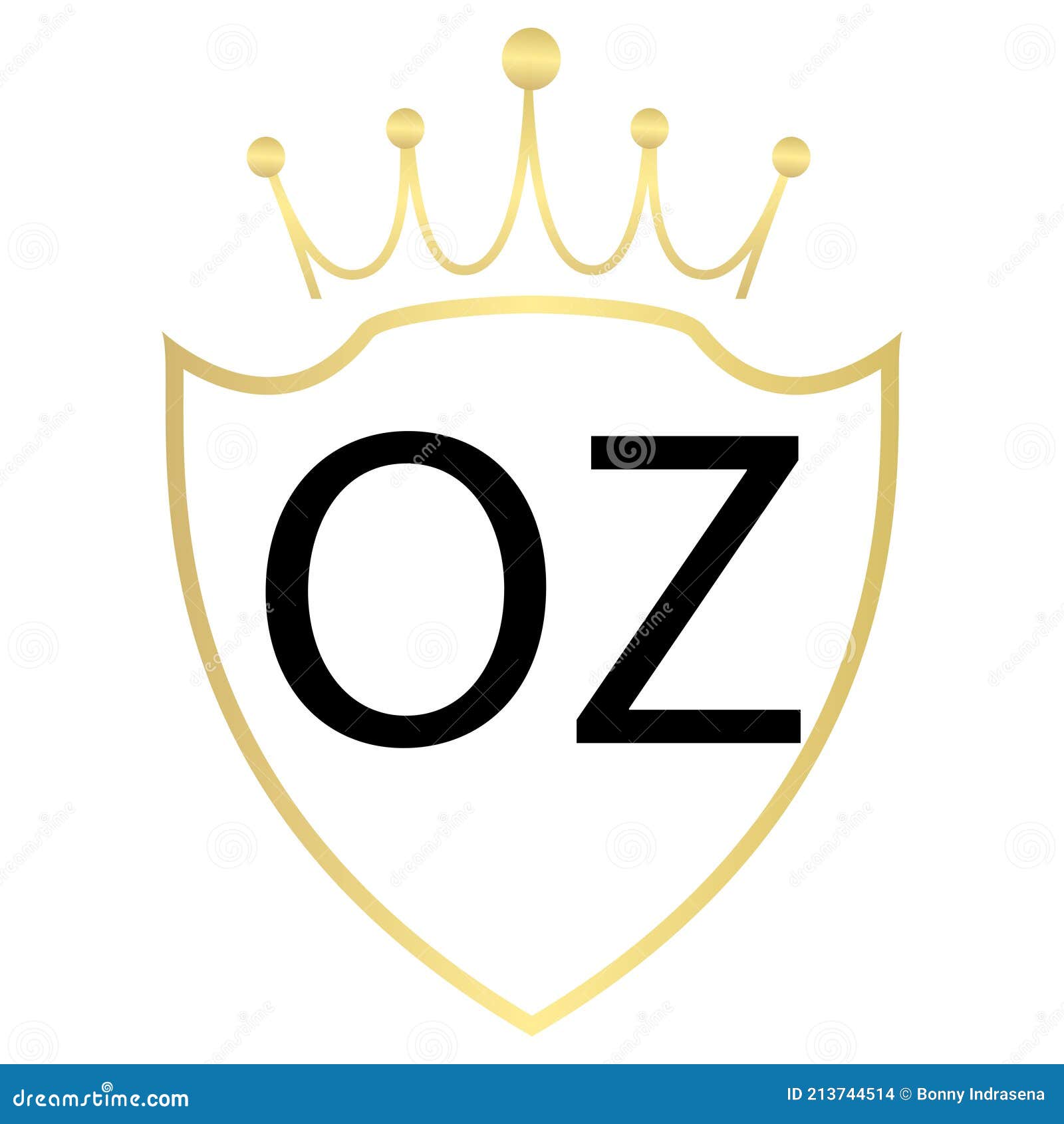 OZ Letter Logo Design with Simple Style Stock Vector - Illustration of ...