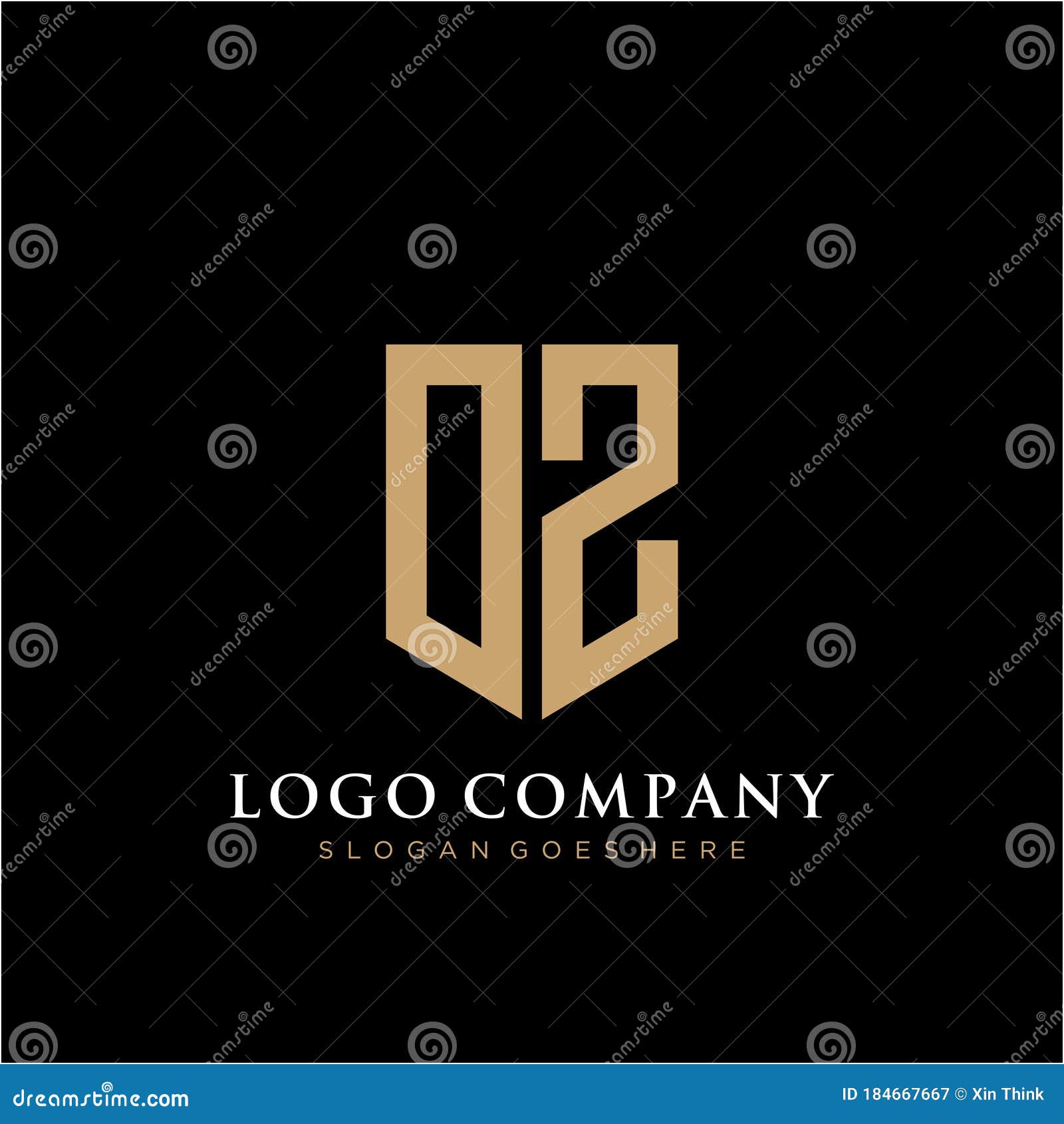 OZ Letter Logo Icon Design Template Elements Stock Vector ...