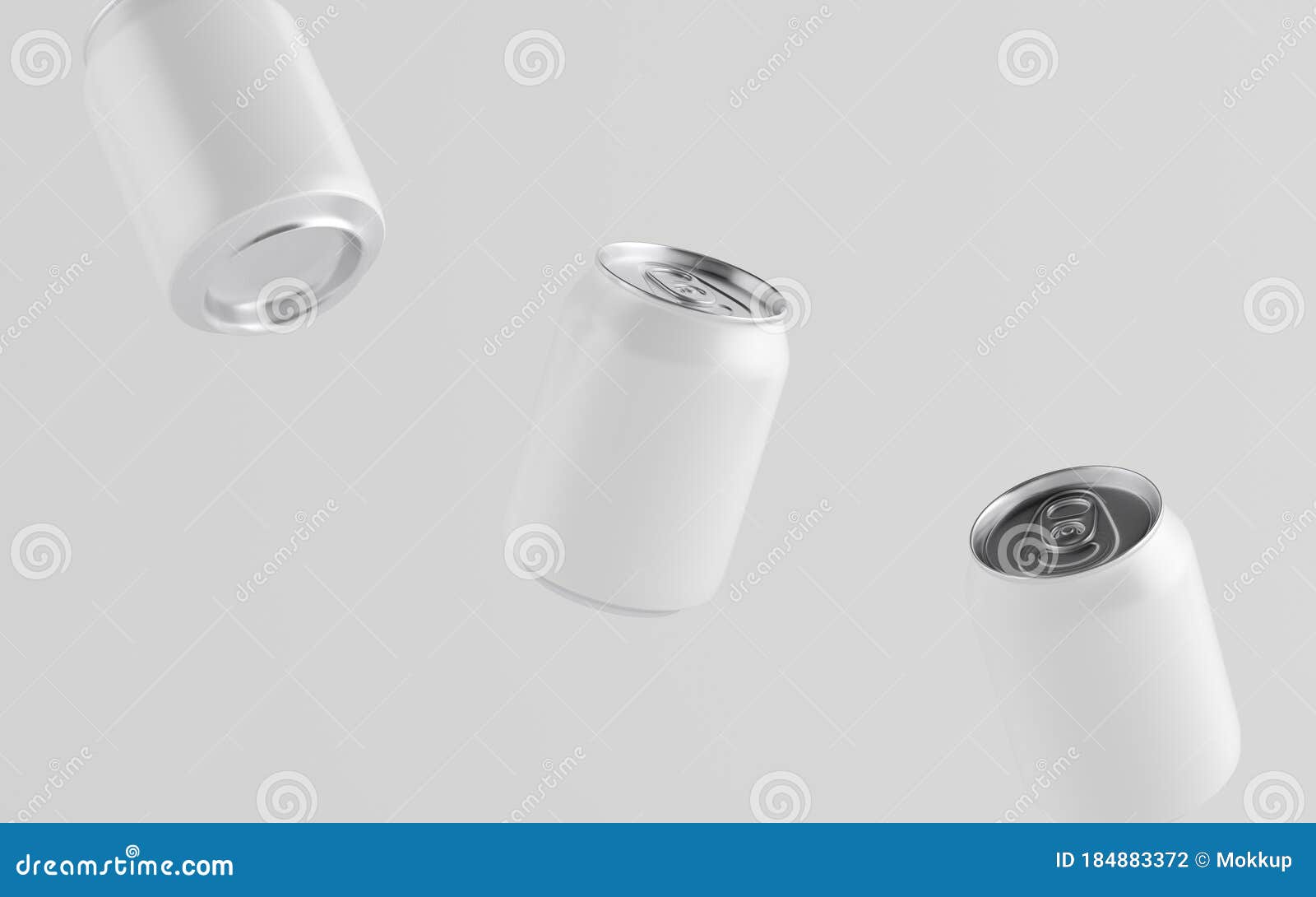 8 Oz. / 250ml Stubby Aluminium Beverage Can Mockup - Multiple Floating ...