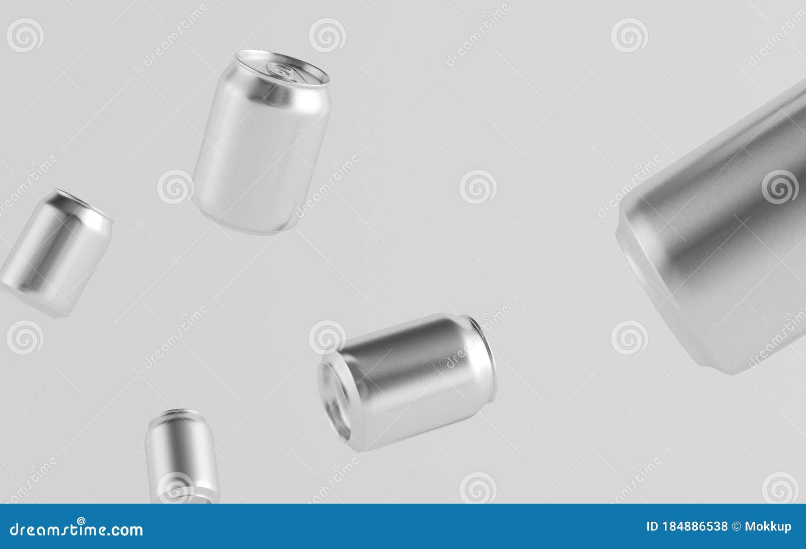 8 Oz. / 250ml Stubby Aluminium Beverage Can Mockup - Multiple Floating ...