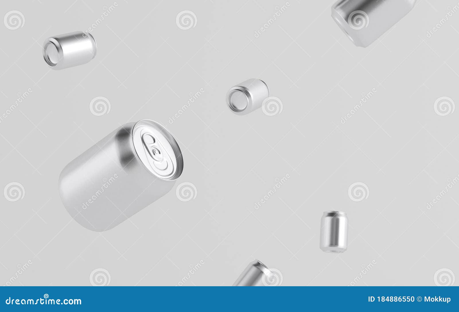 8 Oz. / 250ml Stubby Aluminium Beverage Can Mockup - Multiple Floating ...