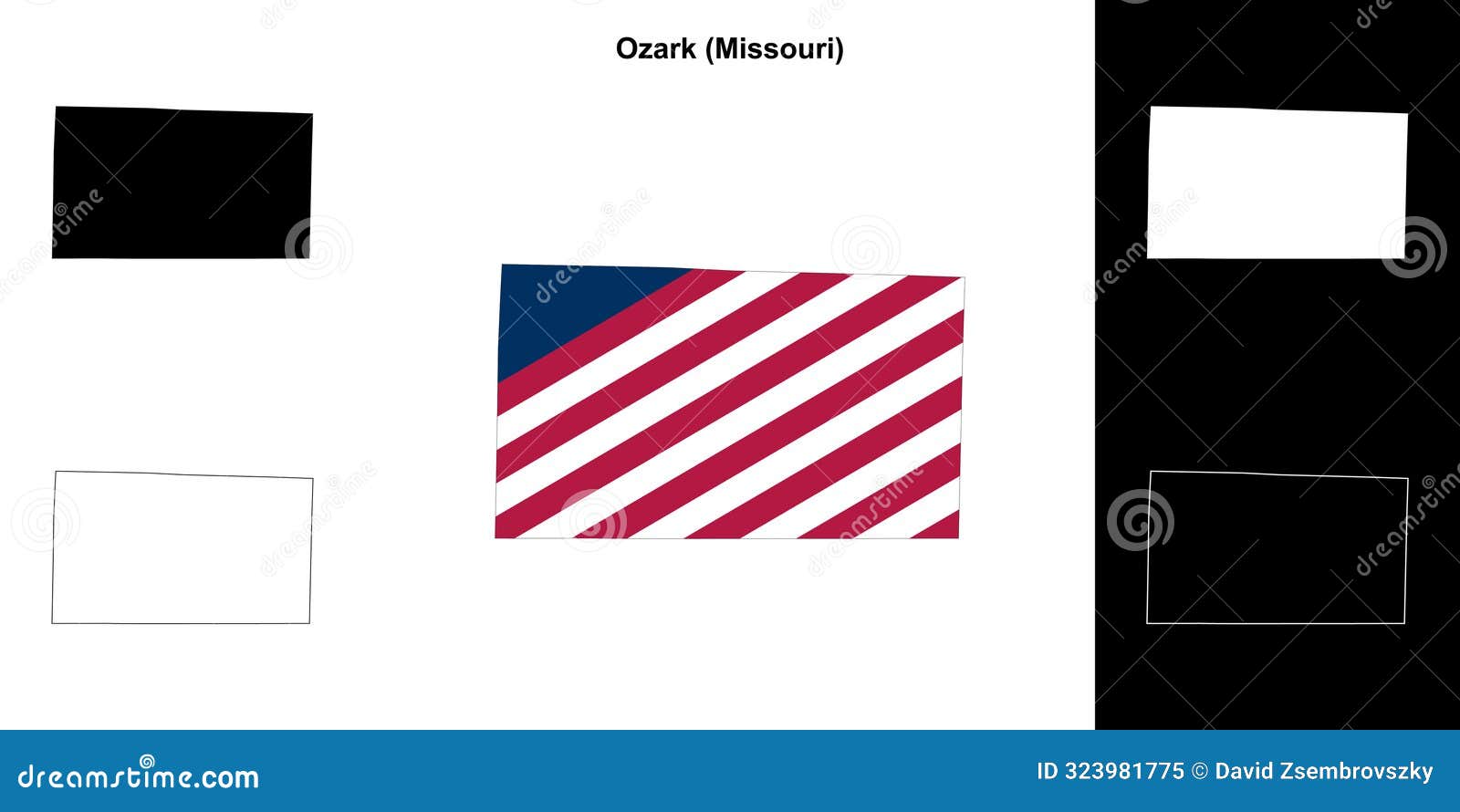 Ozark outline map stock illustration. Illustration of template - 323981775