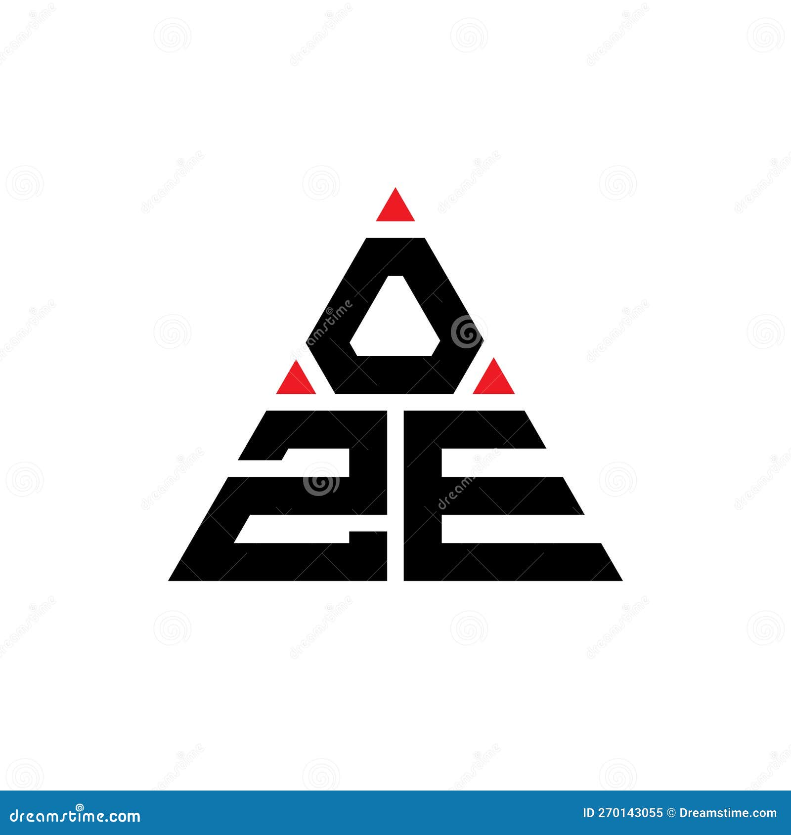 OZE Triangle Letter Logo Design with Triangle Shape. OZE Triangle Logo ...