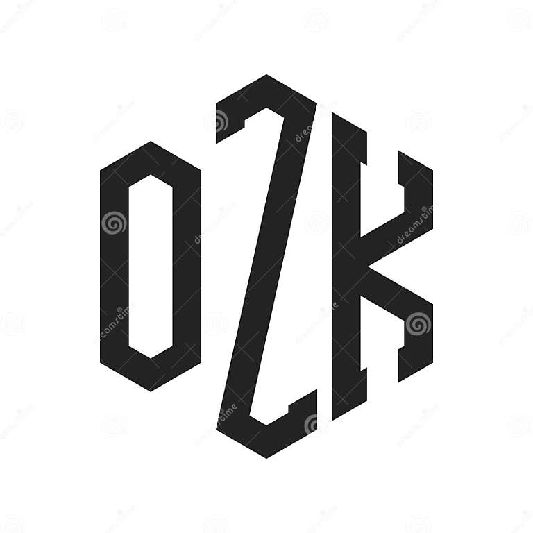 OZK Logo Design. Initial Letter OZK Monogram Logo Using Hexagon Shape ...