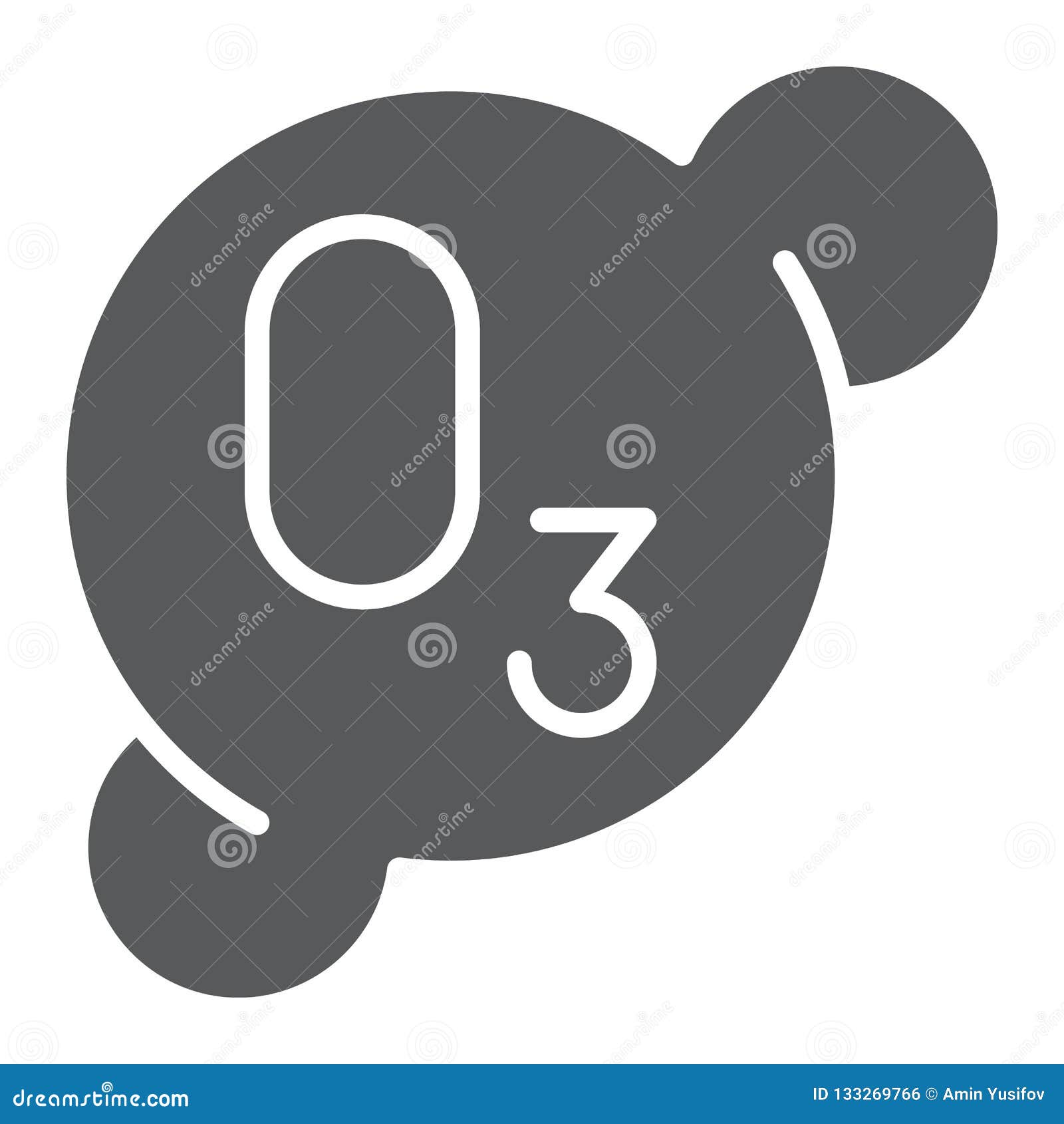 O3 Ozone 3d Molecule Isolated On White Stock Photography ...